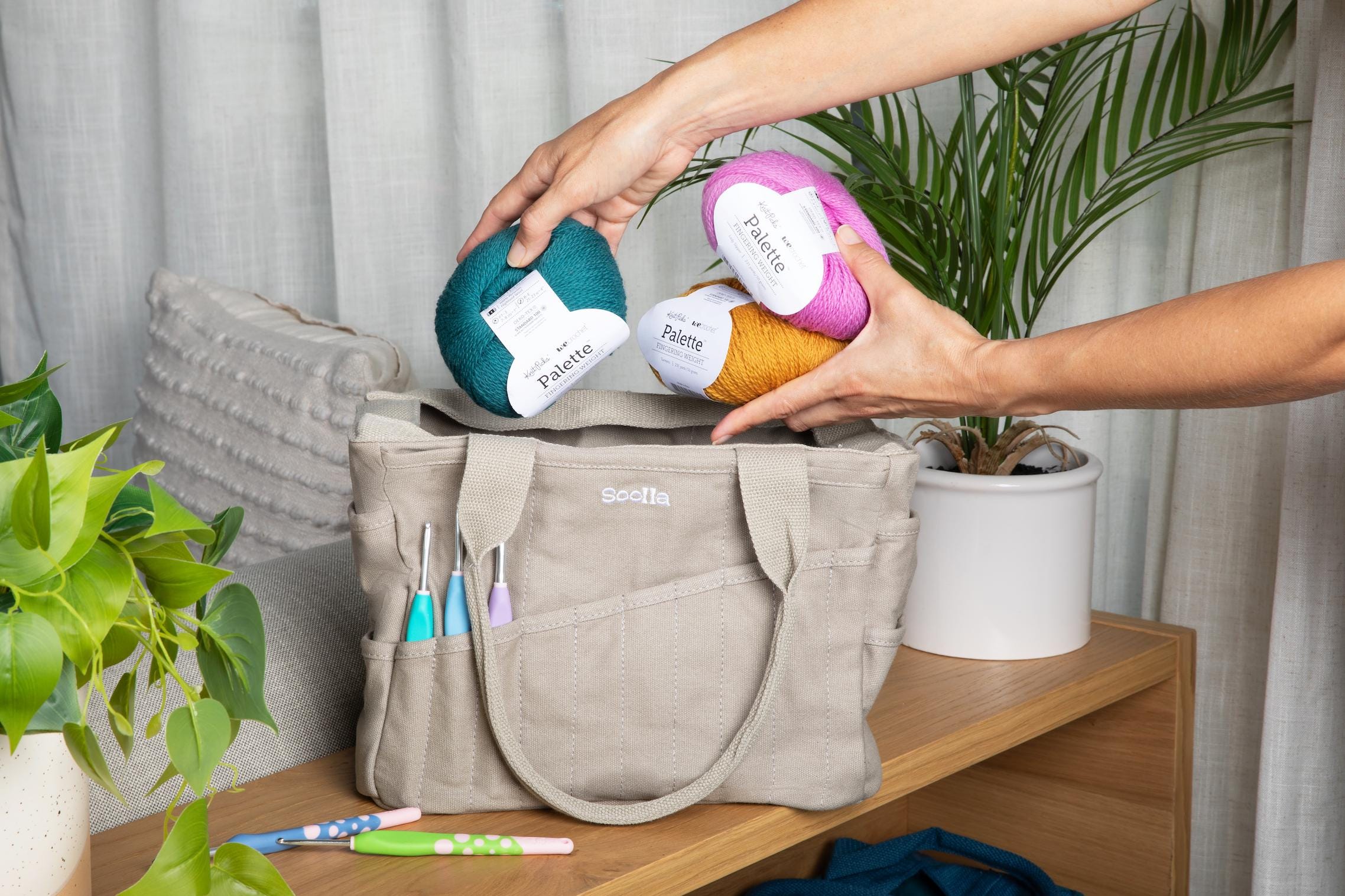 Soolla® Artist Bag: Pottery Tool Bag, Craft Organizer, Knitting Yarn ...