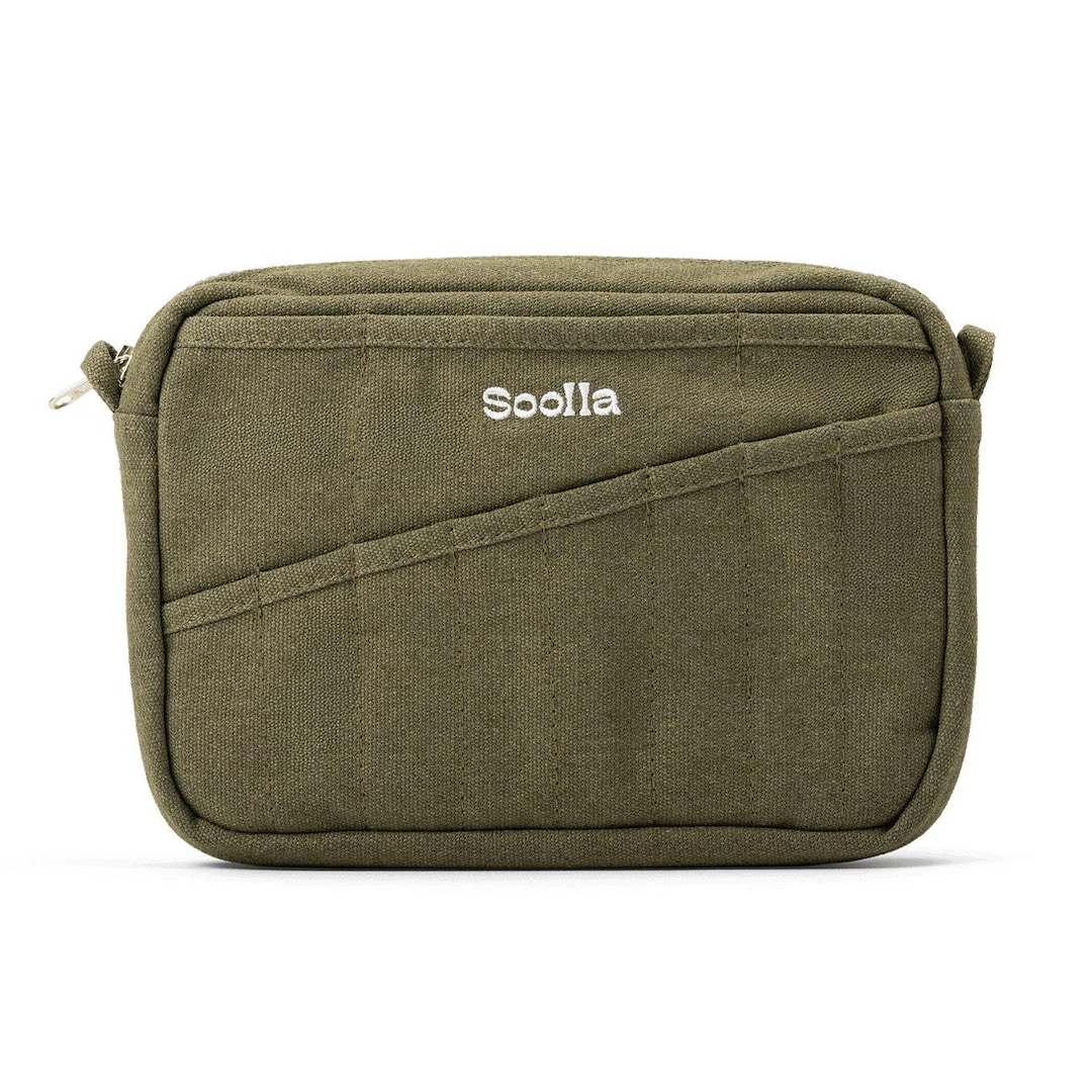 Soolla® Deep Forest Green Studio Pouch – Dark Green Canvas Journal Bag ...