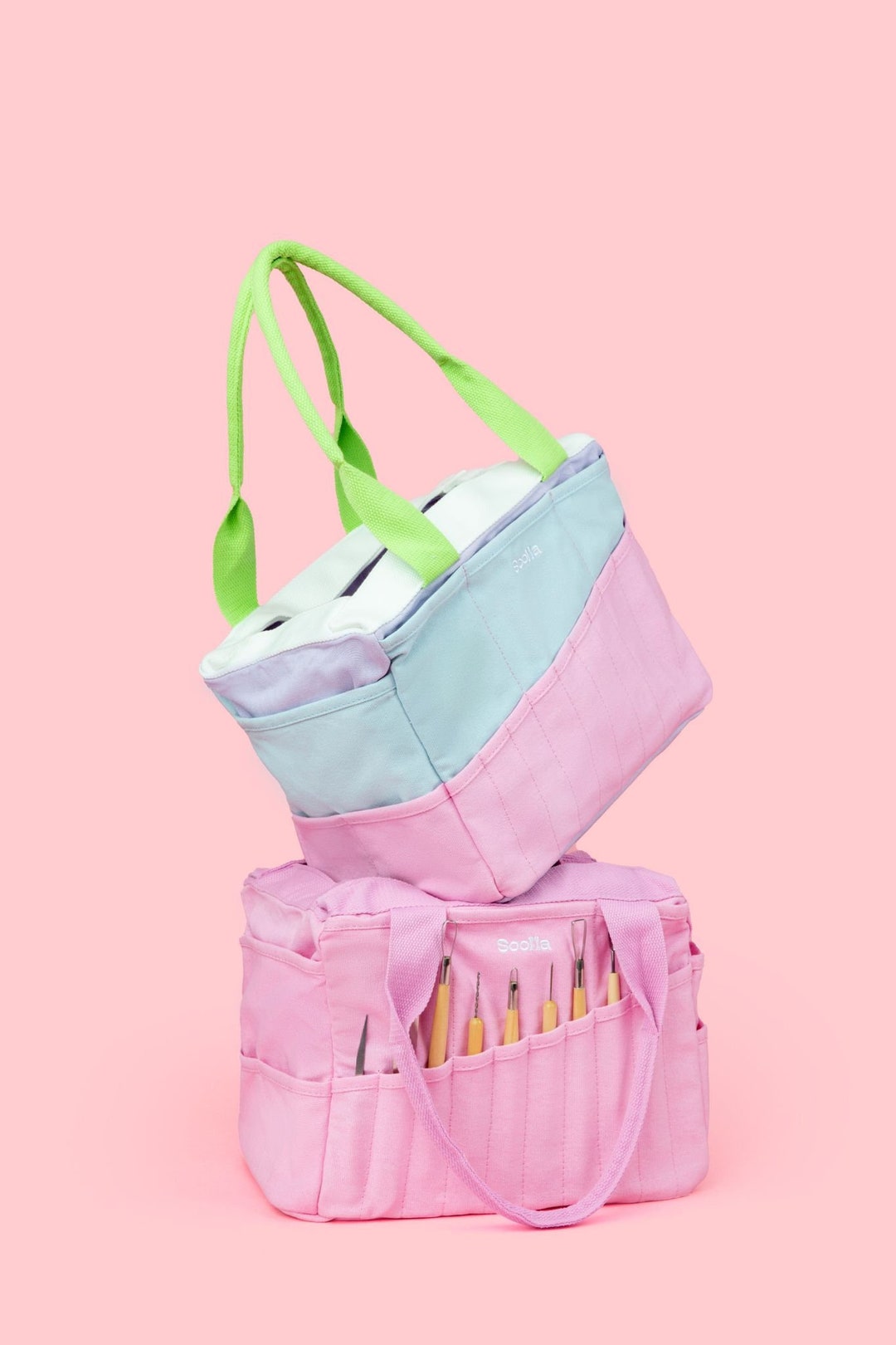 2-pack Soolla® Studio Artist Bags, 80's Flamingo, Art Craft Supplies ...