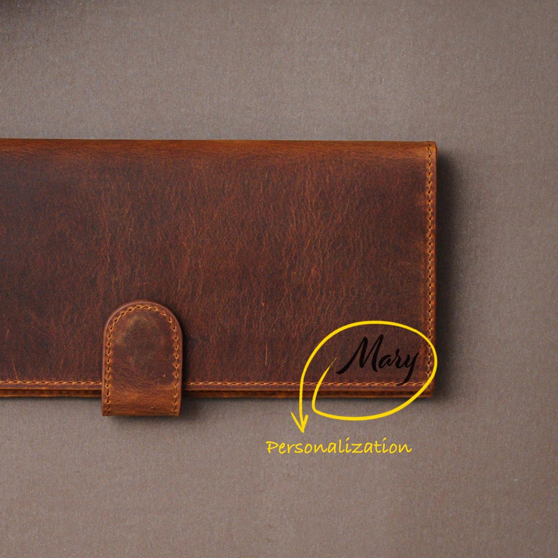 Personalized Long Wallet | Slim Handmade Wallet | Leather Wallet for ...
