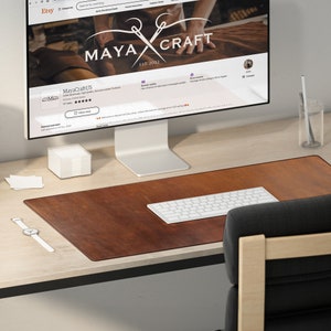 Personalized Leather Desk Pad for Office Friends and Christmas Gift ...