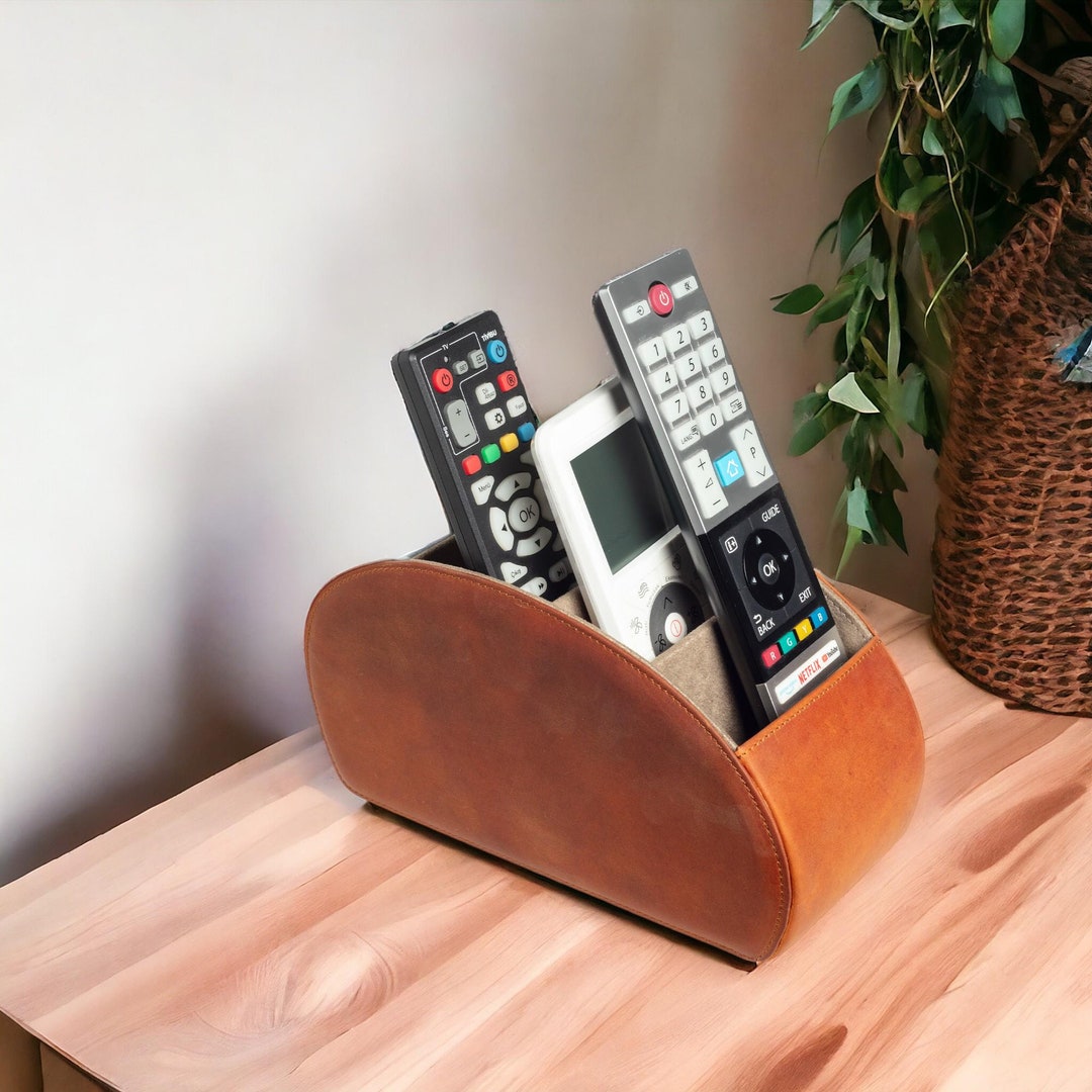 Personalized Leather Remote Controller Stand | Handmade Controller ...
