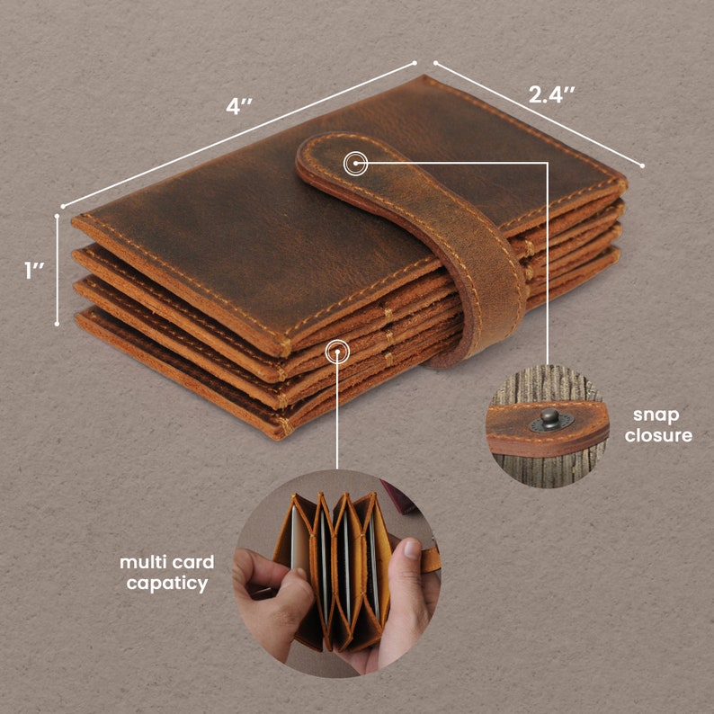 Custom Leather Mini Wallet for Women Monogram Unisex Wallet Handmade ...