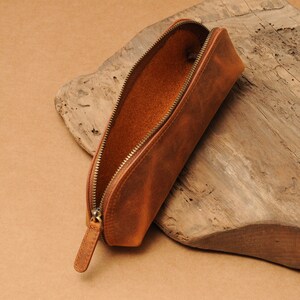 Personalized Leather Pen Case for Office Friends | Custom Fountain Pen ...