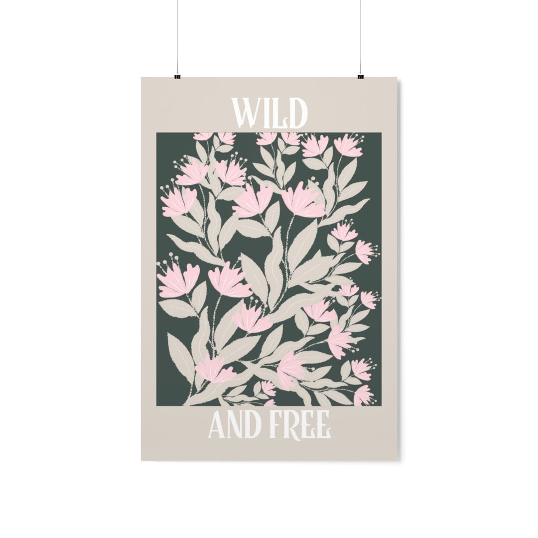 Minimalist Floral Wall Decor Printable Posters, Boho Wall Gallery ...