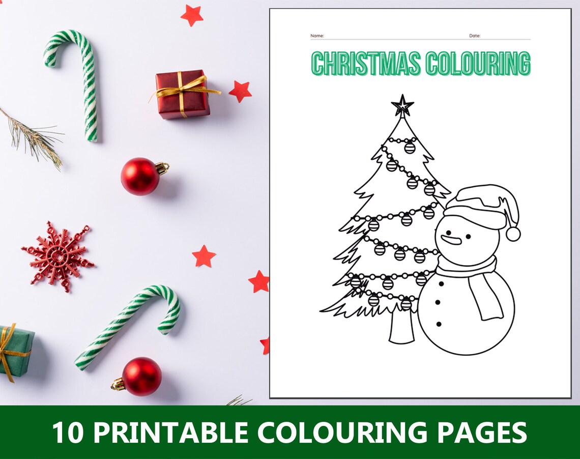10 Printable Christmas Colouring Pages, Christmas Activities, Printable ...