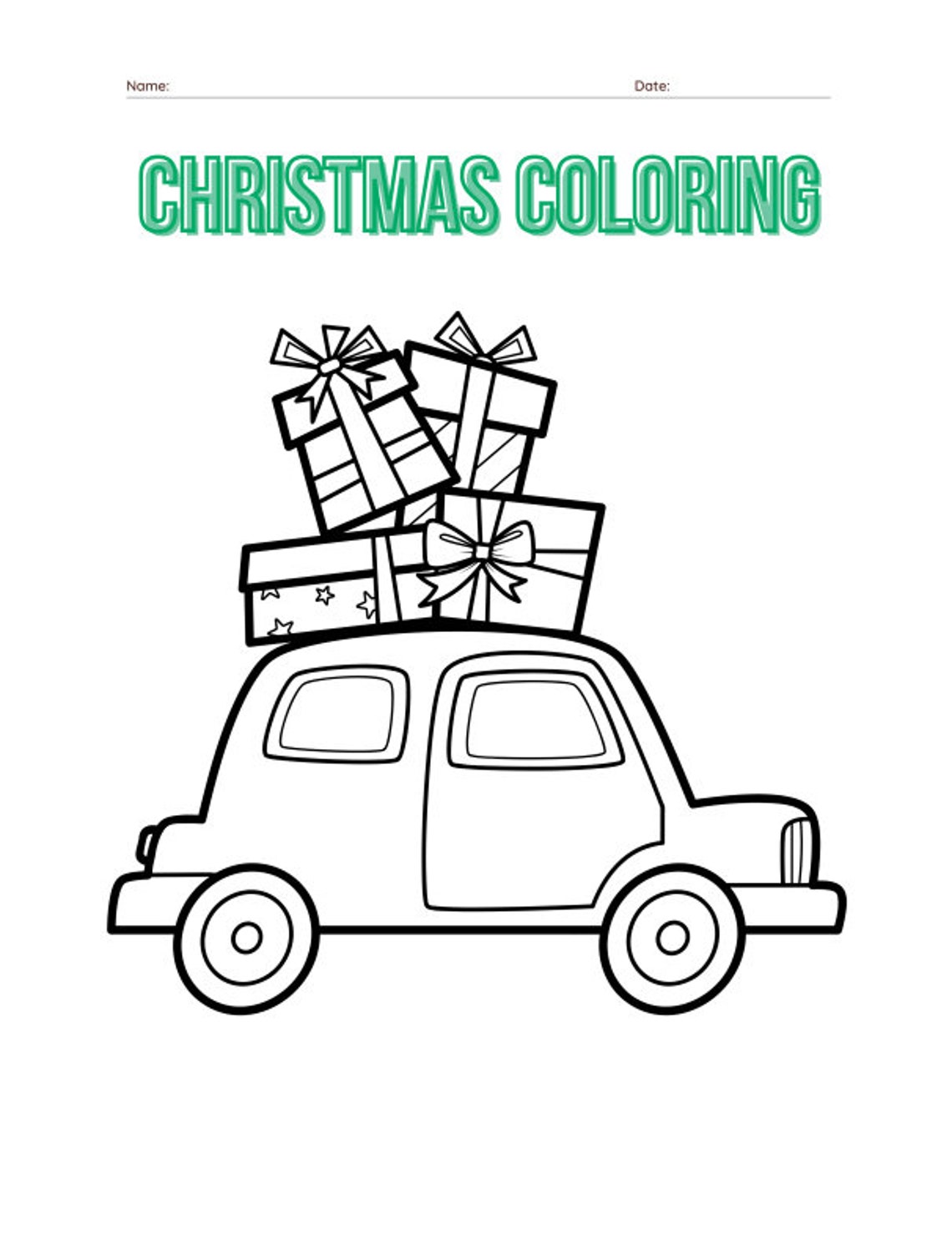 10 Printable Christmas Coloring Pages, Christmas Activities, Printable ...