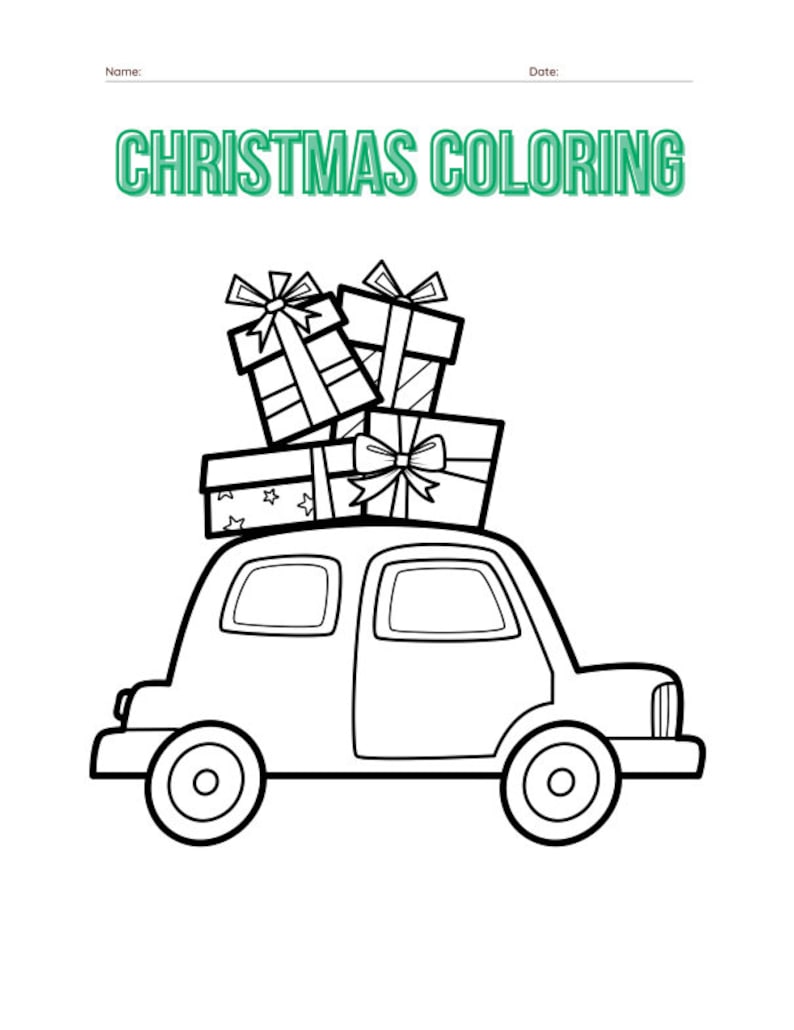 10 Printable Christmas Coloring Pages, Christmas Activities, Printable ...