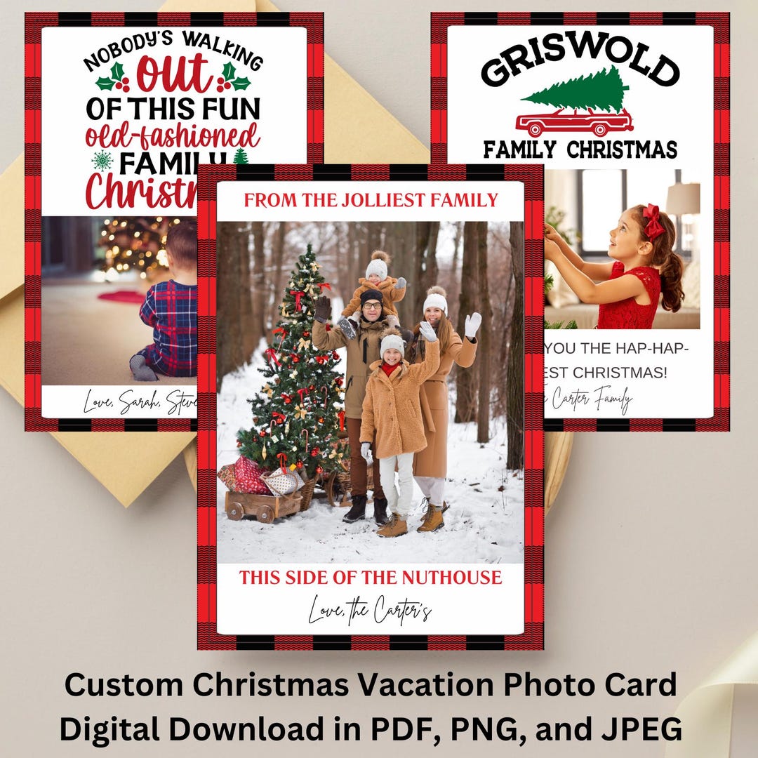 Christmas Vacation Custom Family Christmas Card, Downloadable ...