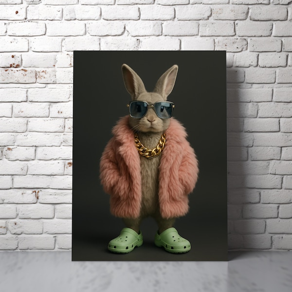 Funky Rabbit Art - Etsy UK