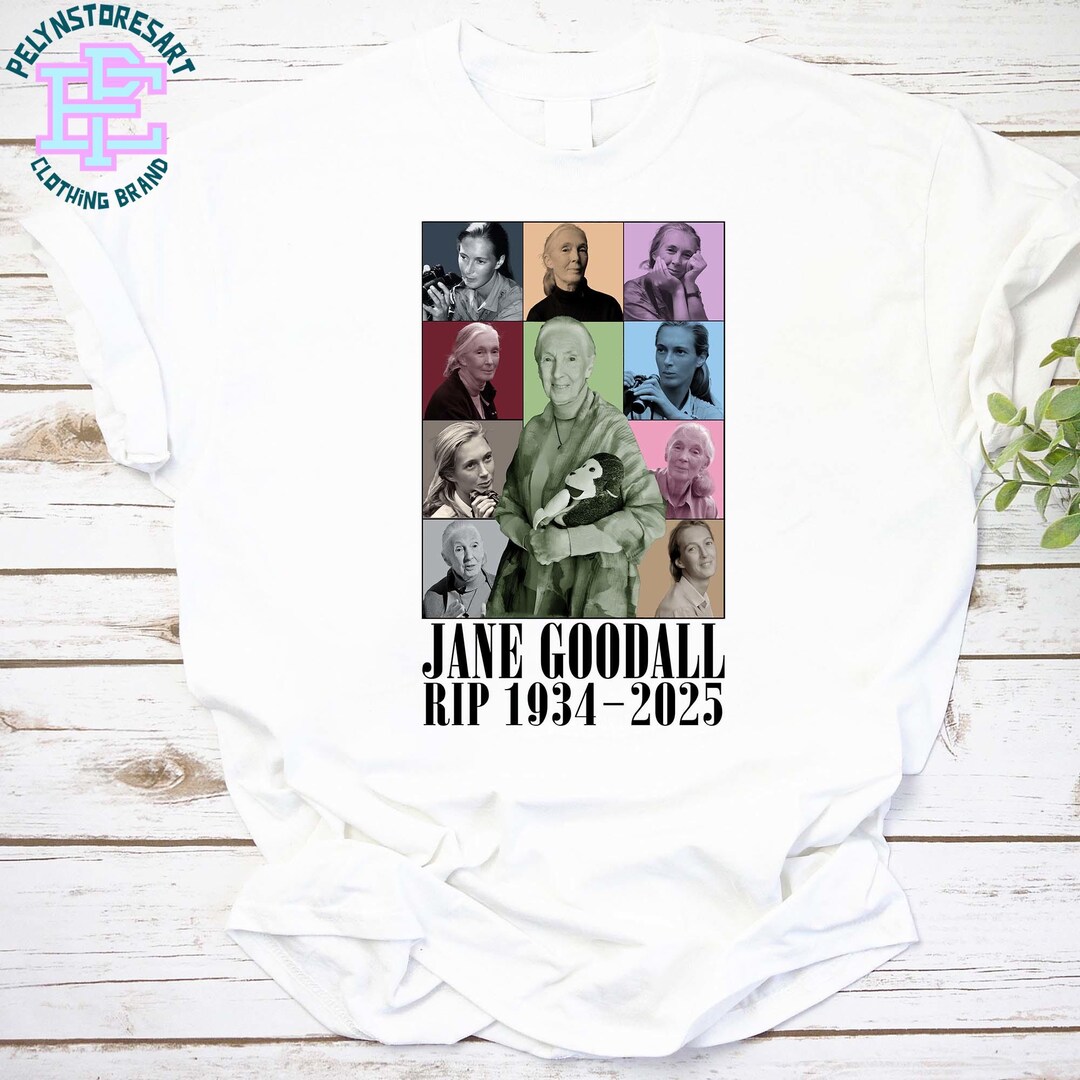 Jane Goodall Rip Shirt, Conservation Legend Tee With Vintage Photo ...