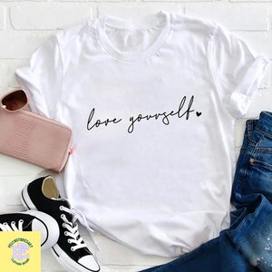 Love Yourself T-shirt, Self Care Shirt, Self Love Vintage Shirt, Motivational Shirt, Love Shirt ...