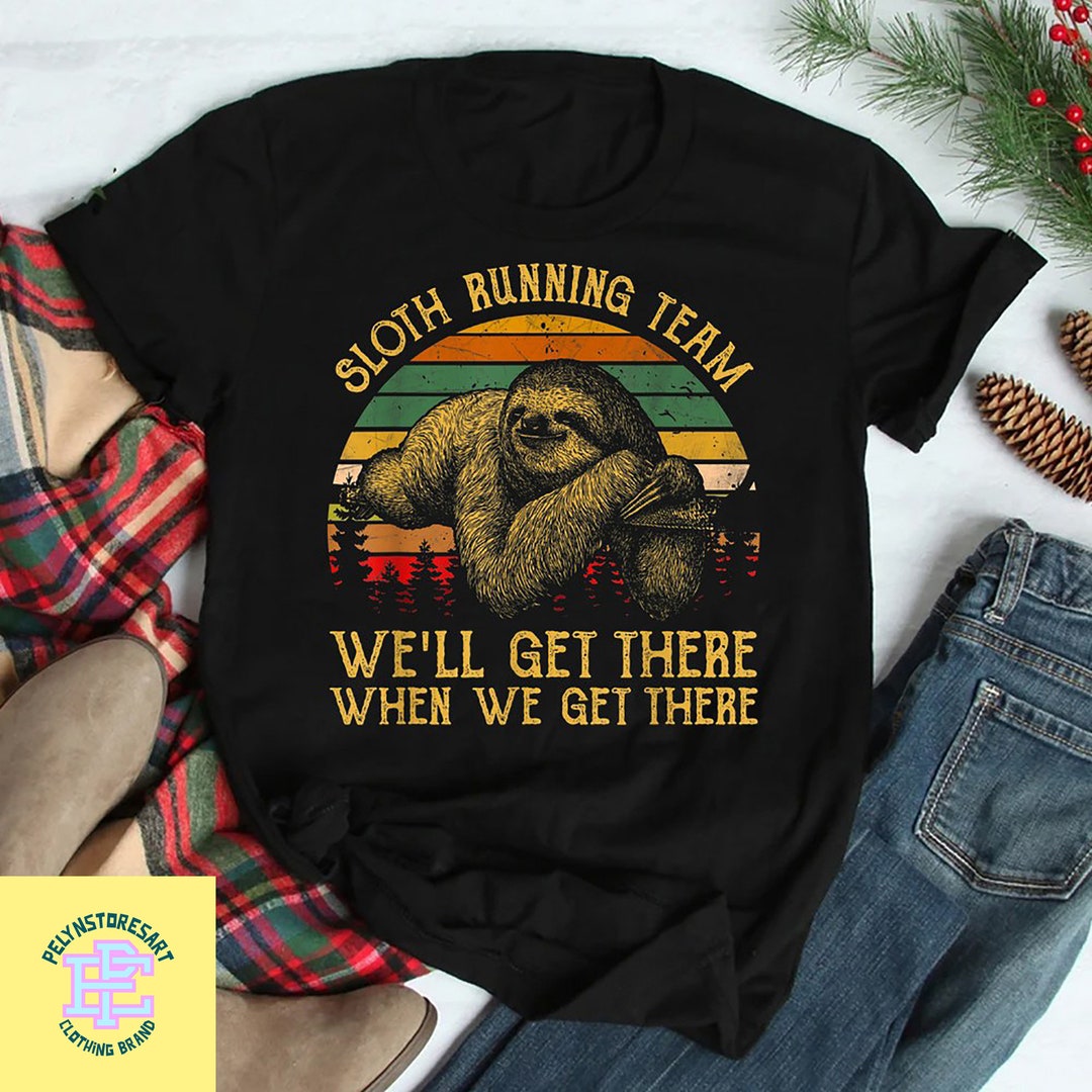 Sloth Running Team T-shirt, Funny Sloth Shirt, Sloth Vintage Shirt ...