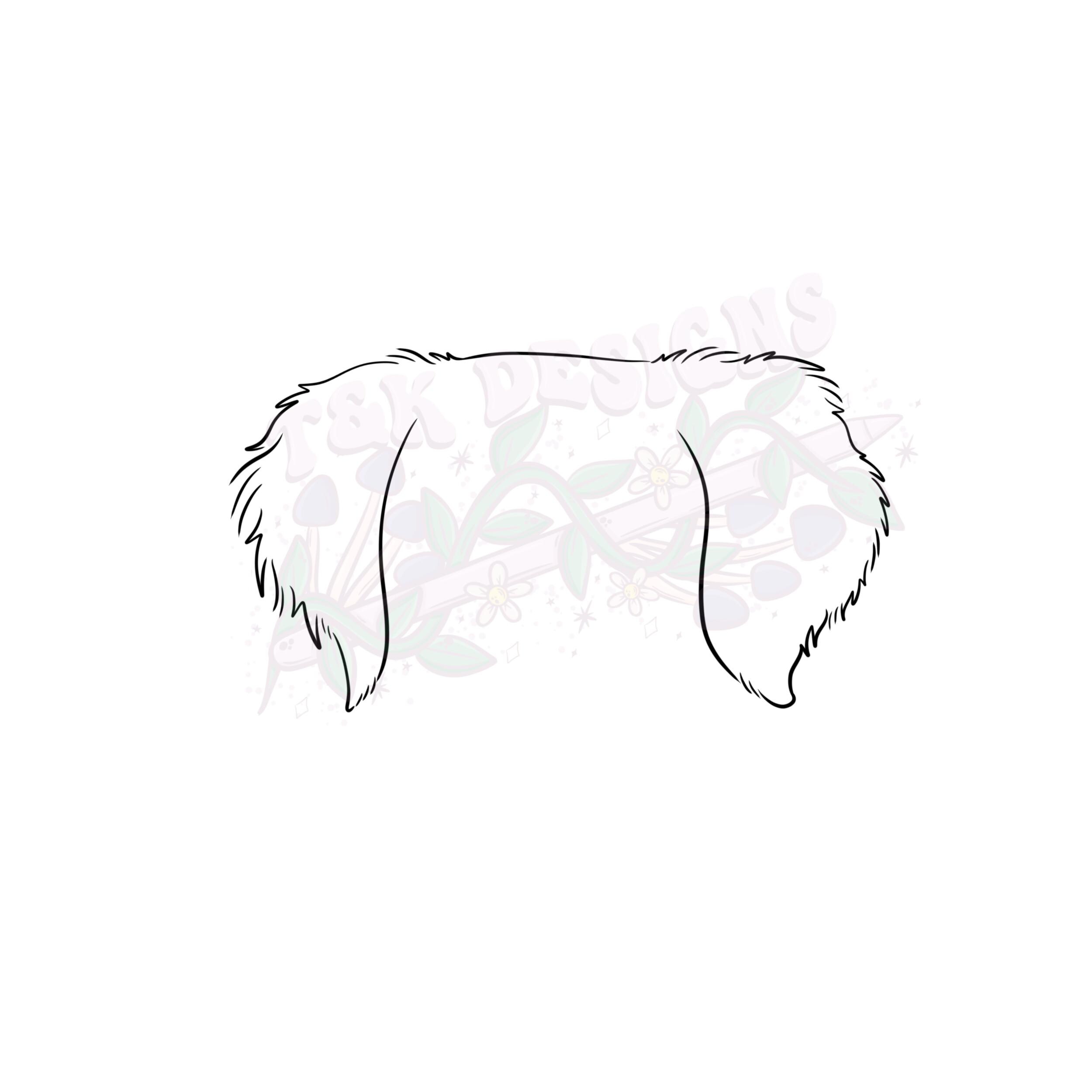 Custom Pet Ear Outline Portrait - Etsy