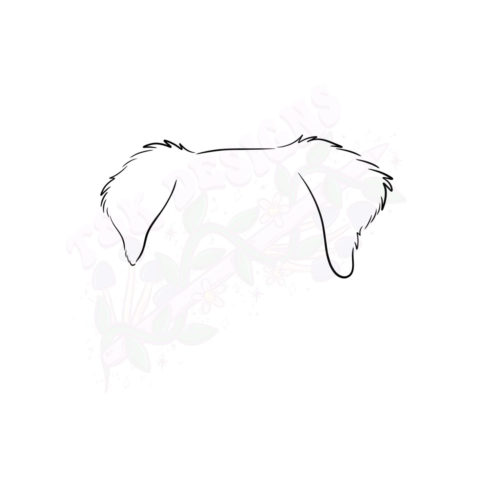 Custom Pet Ear Outline Portrait - Etsy