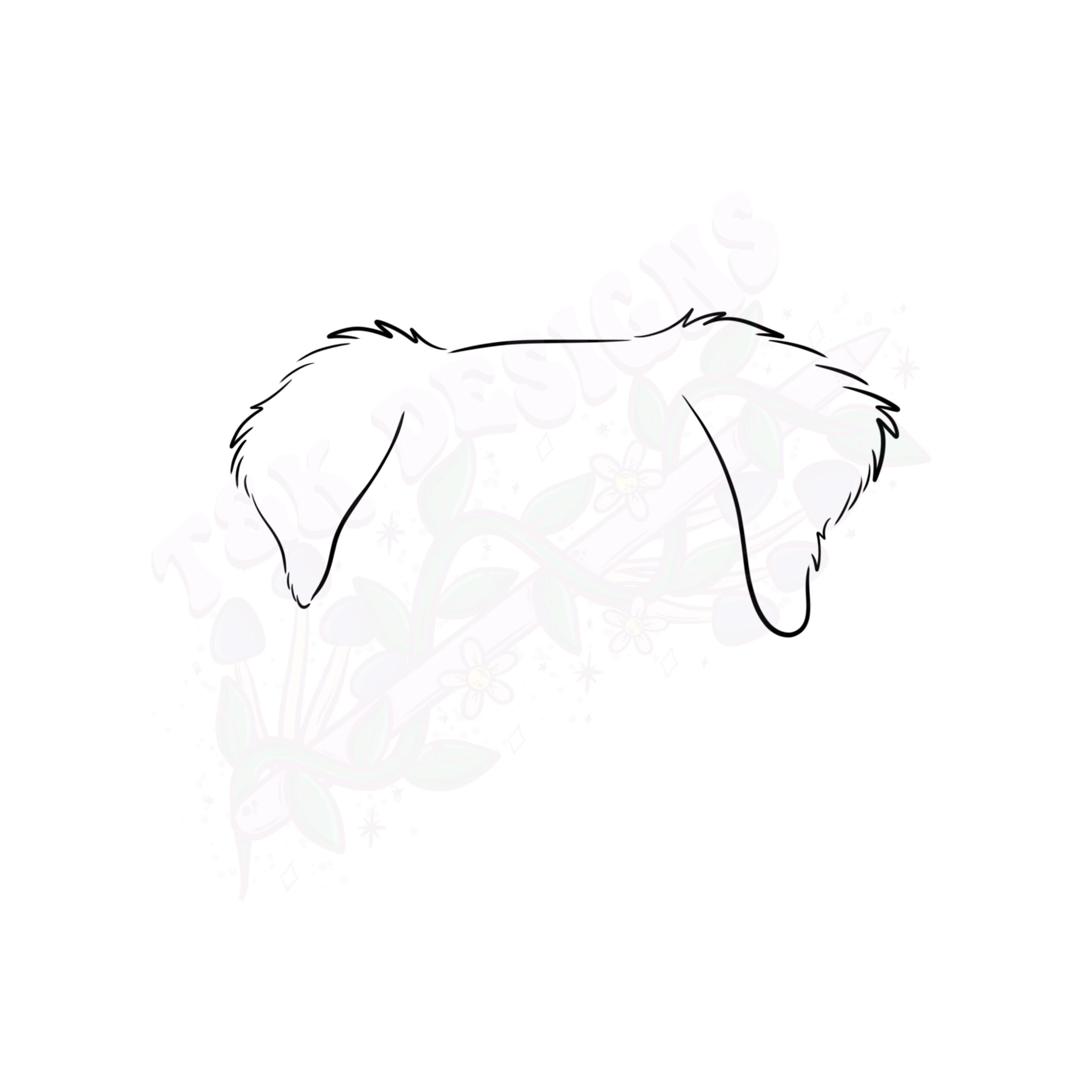 Custom Pet Ear Outline Portrait - Etsy