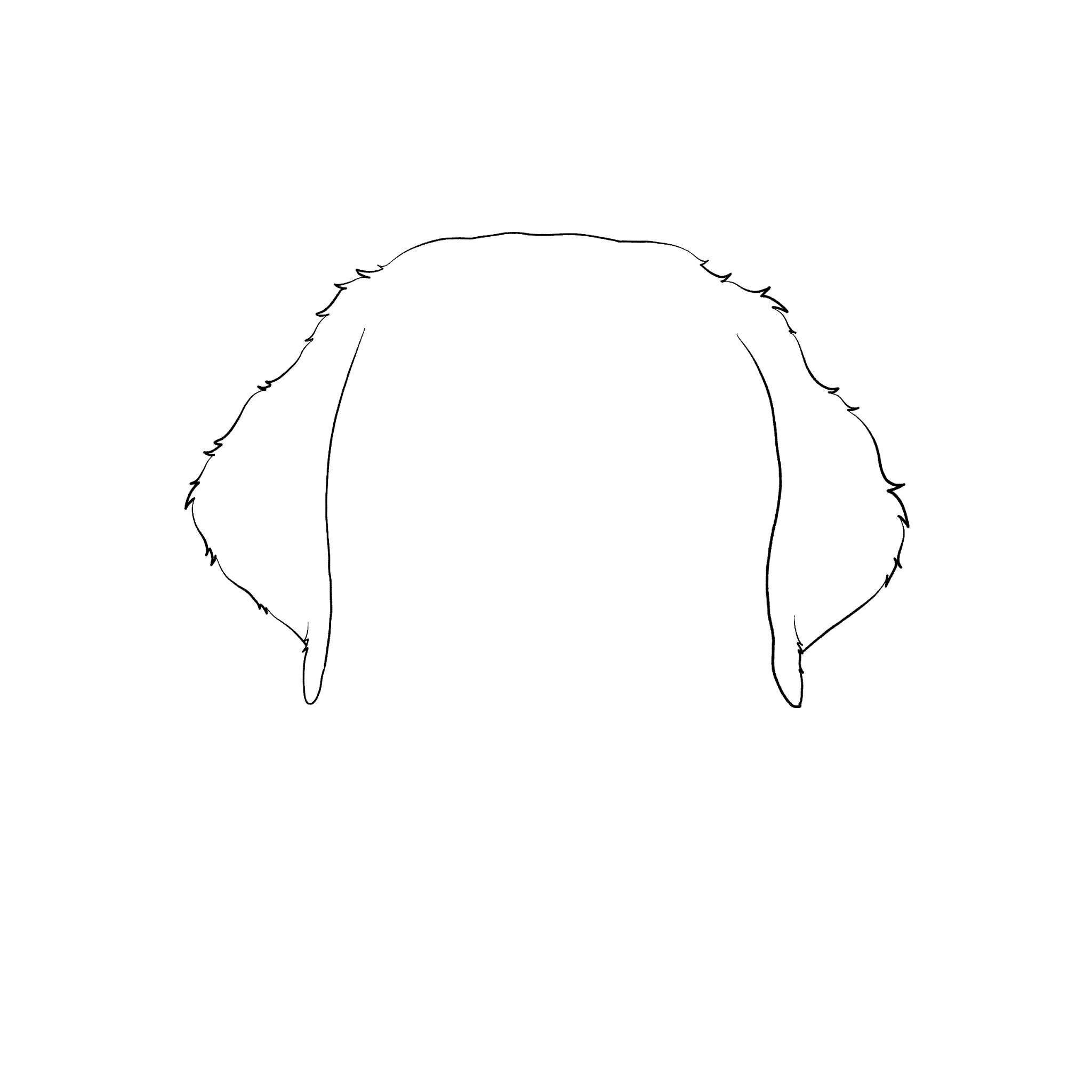 Custom Pet Ear Outline Portrait - Etsy