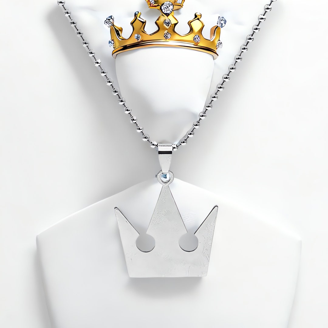 Kingdom Hearts Crown Necklace Sora Necklaces Crown Pendant Kingdom Hearts Crown Chain Crown ...