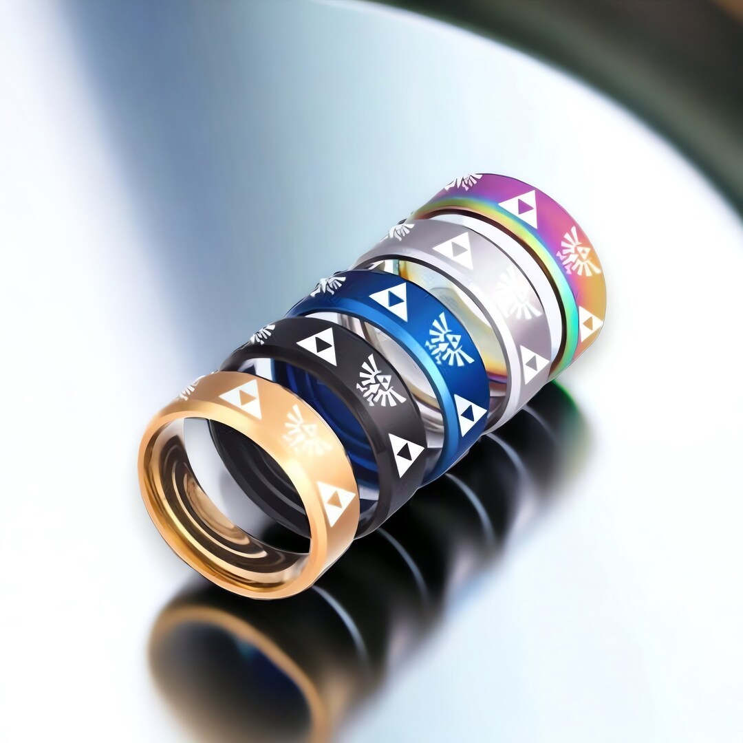 The Legend Of Zelda Ring Hyrule Triforce Videospiel Ringe Cosplay ...