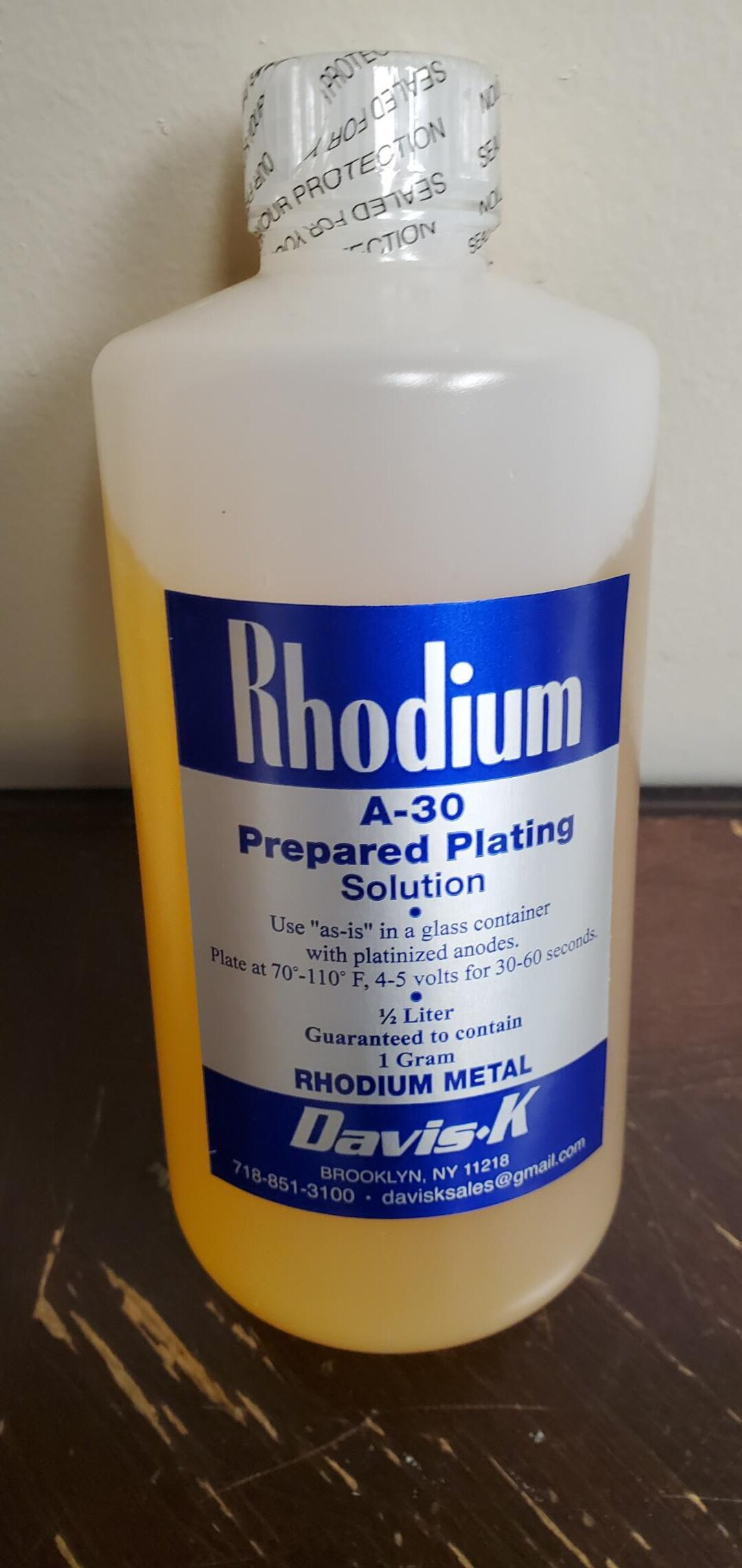 Davis-k Rhodium Plating Solution 1 Pint (1 Gram) - Etsy