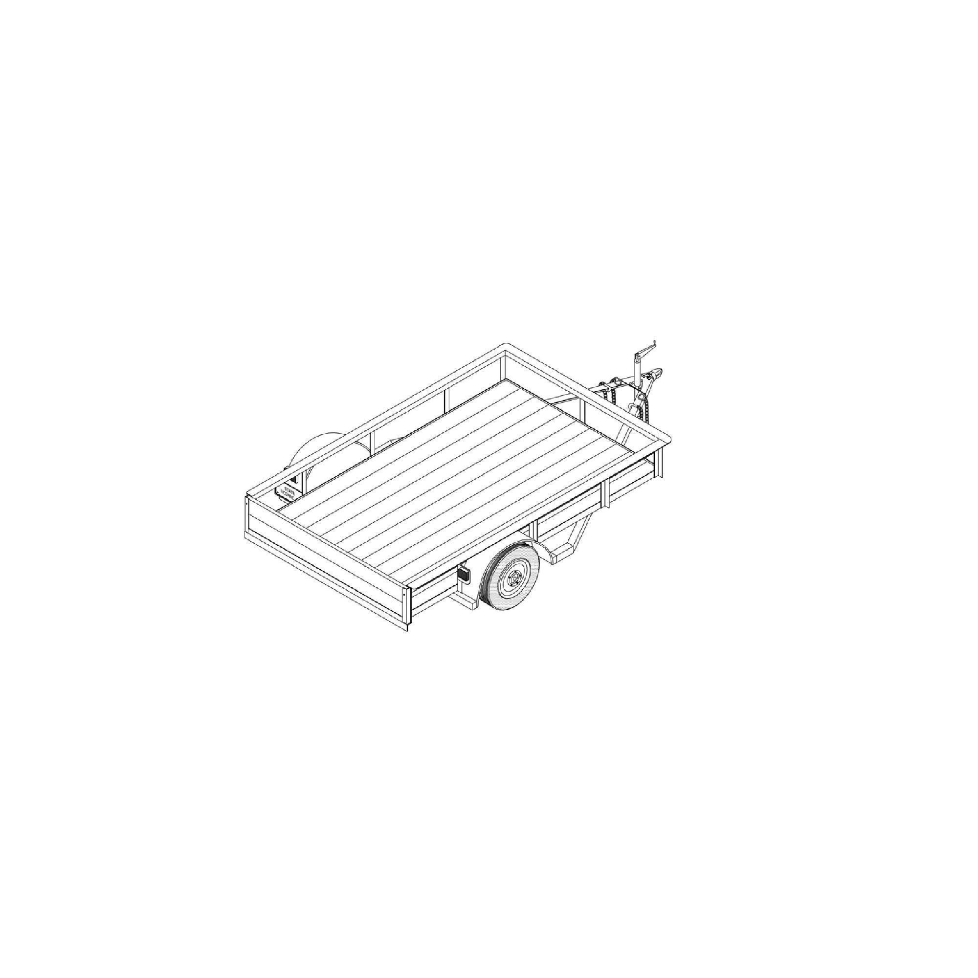 DIY 3.5K Utility Trailer Blueprint Master Plan T1108 5' X 8' Single ...