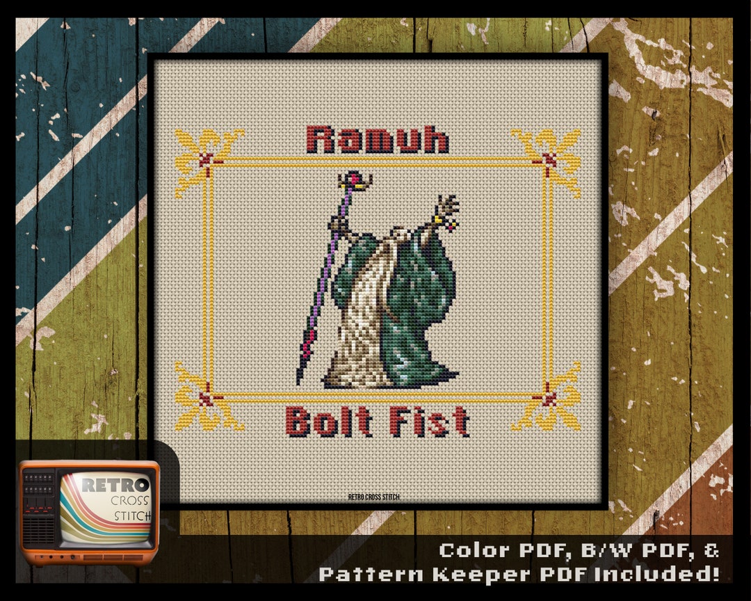 Final Fantasy 6 Inspired Ramuh Cross Stitch Pattern | DIY Nerdy Home ...