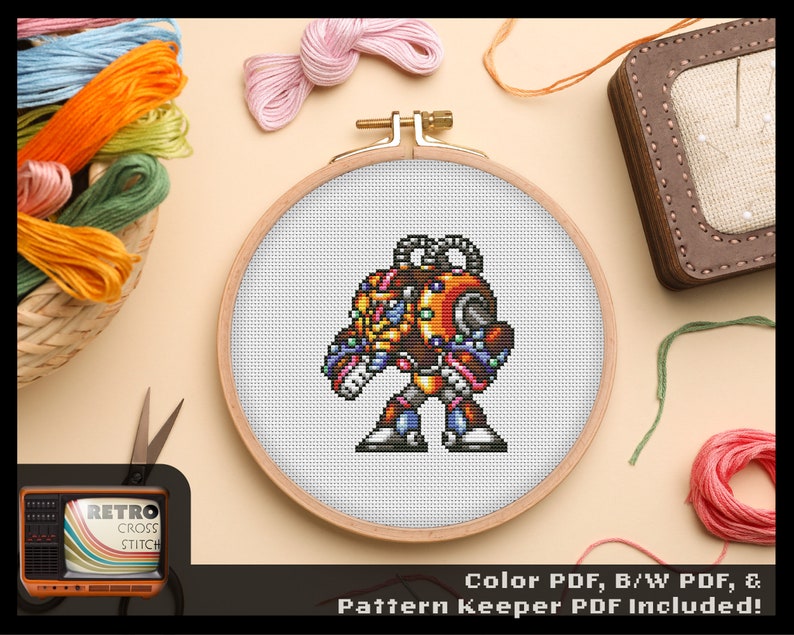 Mega Man X 1 Inspired - Boss Mega Pack Cross Stitch Pattern | Crafting ...
