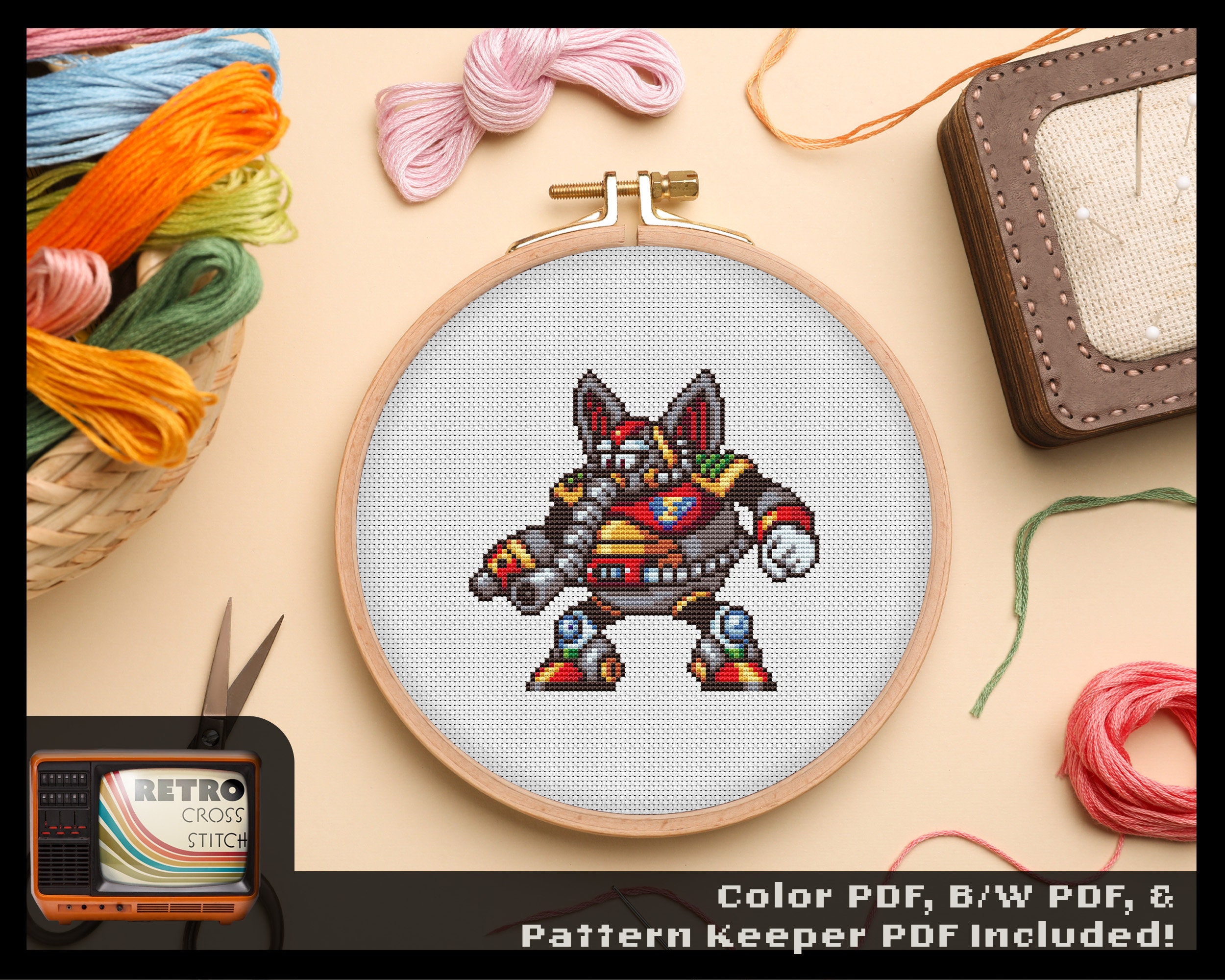 Mega Man X 1 Inspired - Boss Mega Pack Cross Stitch Pattern | Crafting ...