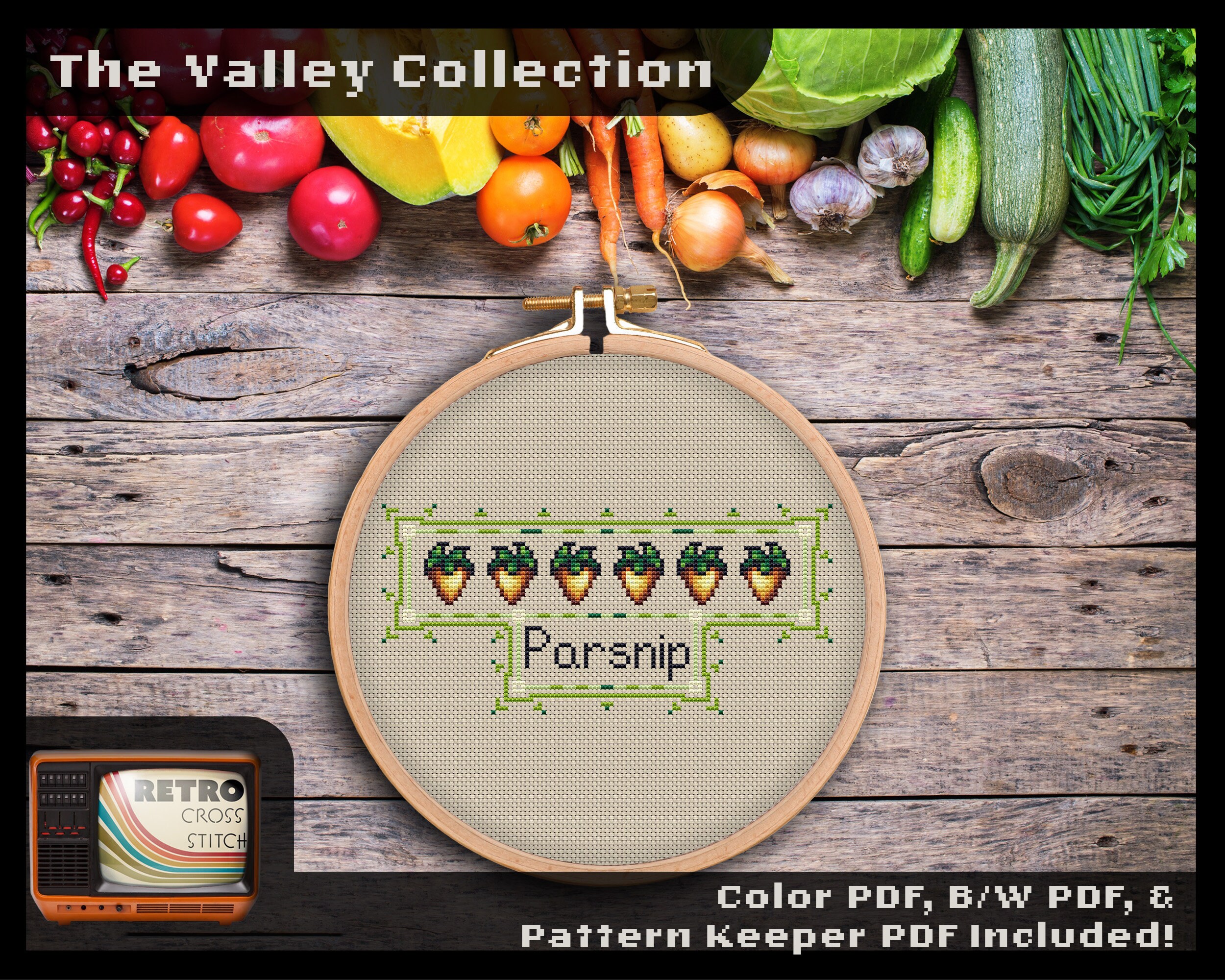 Stardew Valley Inspired Parsnip Cross Stitch Pattern | DIY Nerdy Home ...