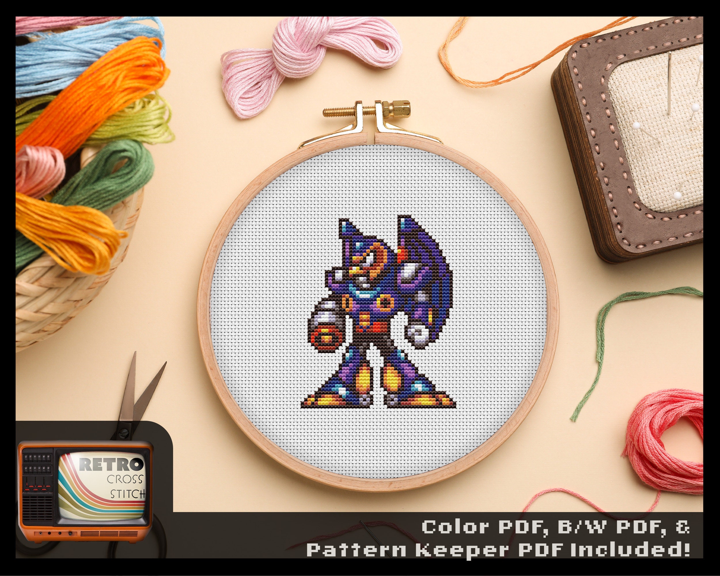 Mega Man X 1 Inspired - Boss Mega Pack Cross Stitch Pattern | Crafting ...