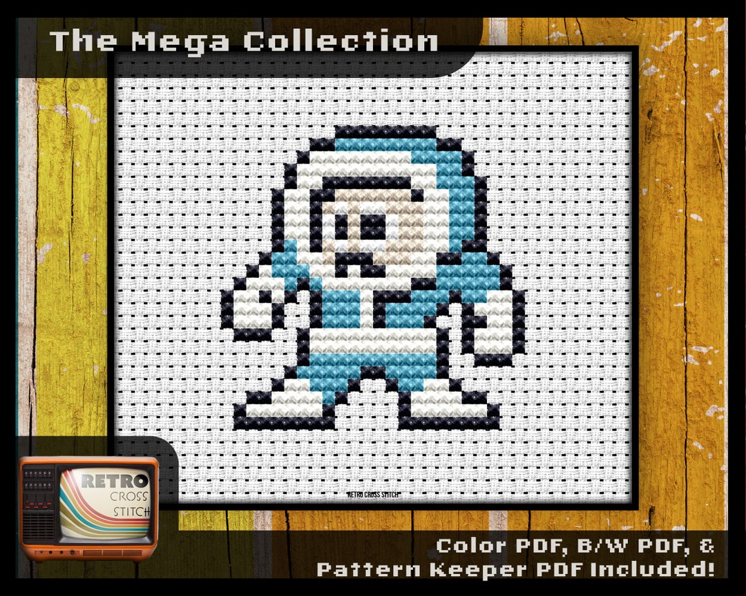 Mega Man 1 Inspired Ice Man Cross Stitch | DIY Nerdy Home Décor | Geeky ...