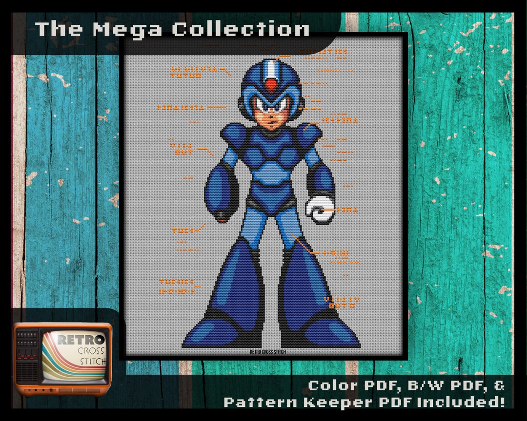 Mega Man X 1 Inspired Cross Stitch Pattern | Geeky Crafting Gift for ...