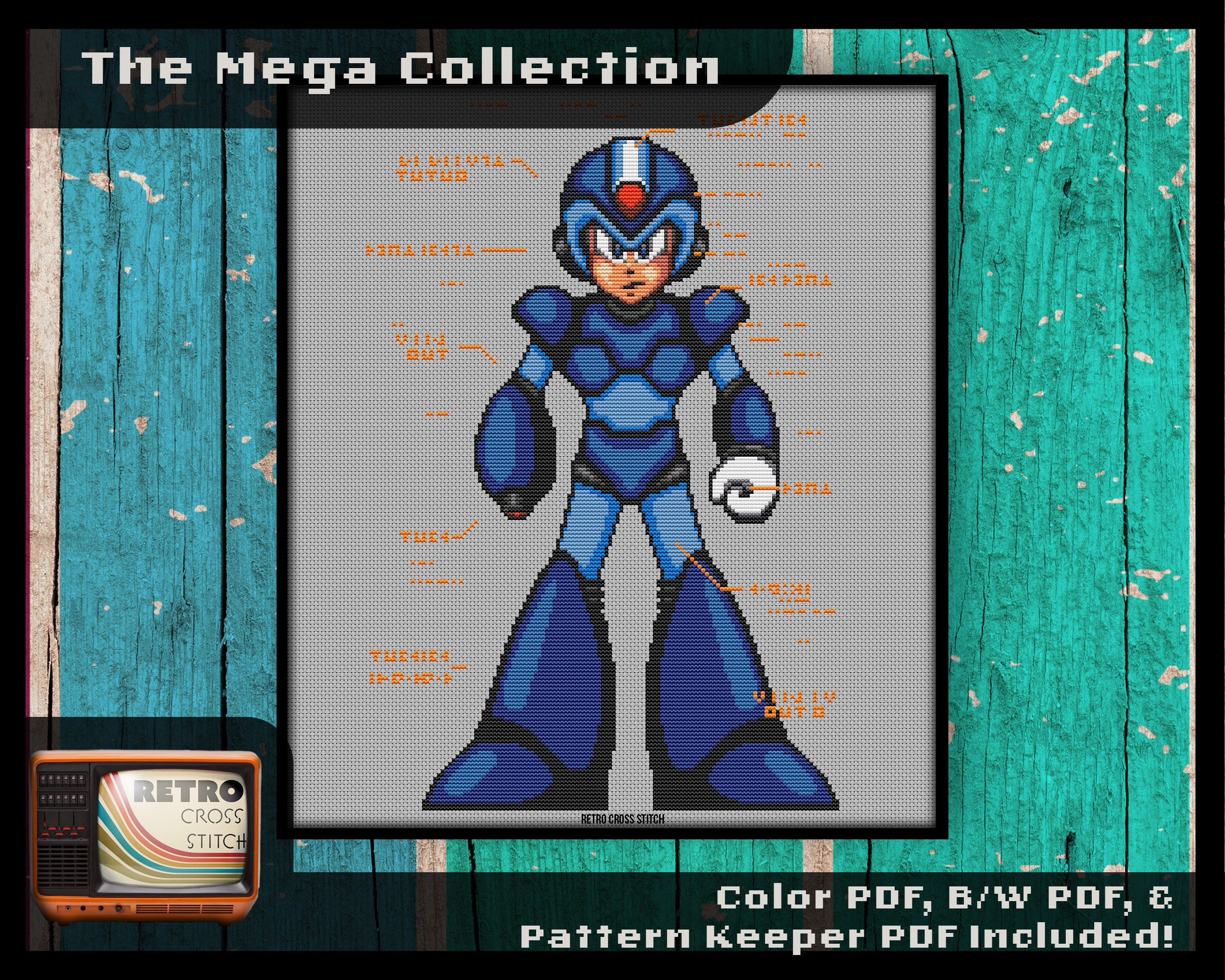 Mega Man X 1 Inspired Cross Stitch Pattern | Geeky Crafting Gift for ...