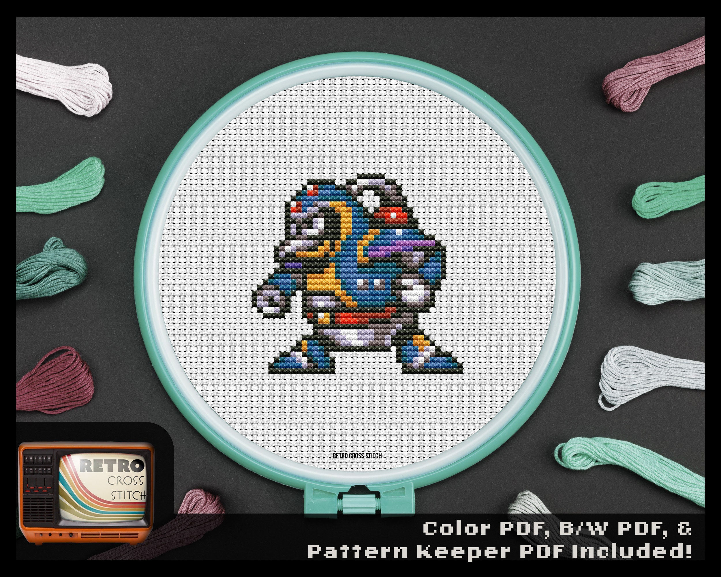 Mega Man X 1 Inspired - Boss Mega Pack Cross Stitch Pattern | Crafting ...