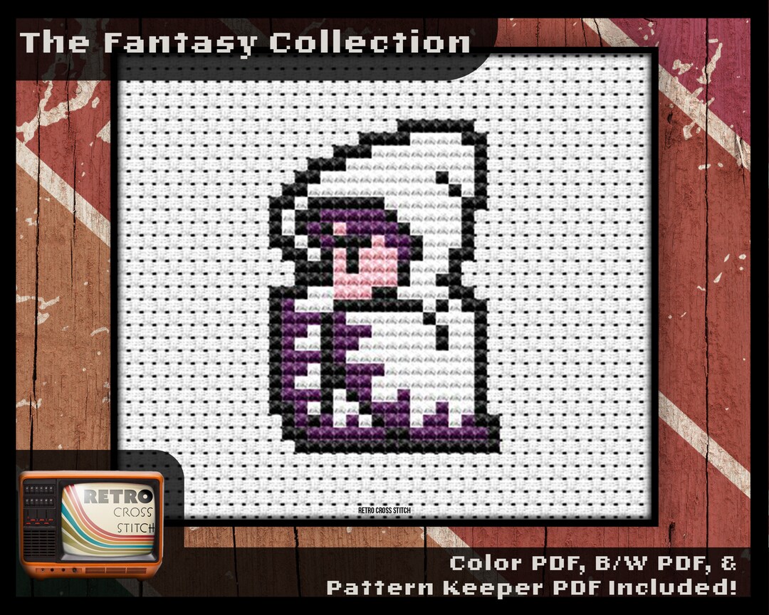 Final Fantasy 1 Inspired White Mage Cross Stitch | DIY Nerdy Home Décor ...