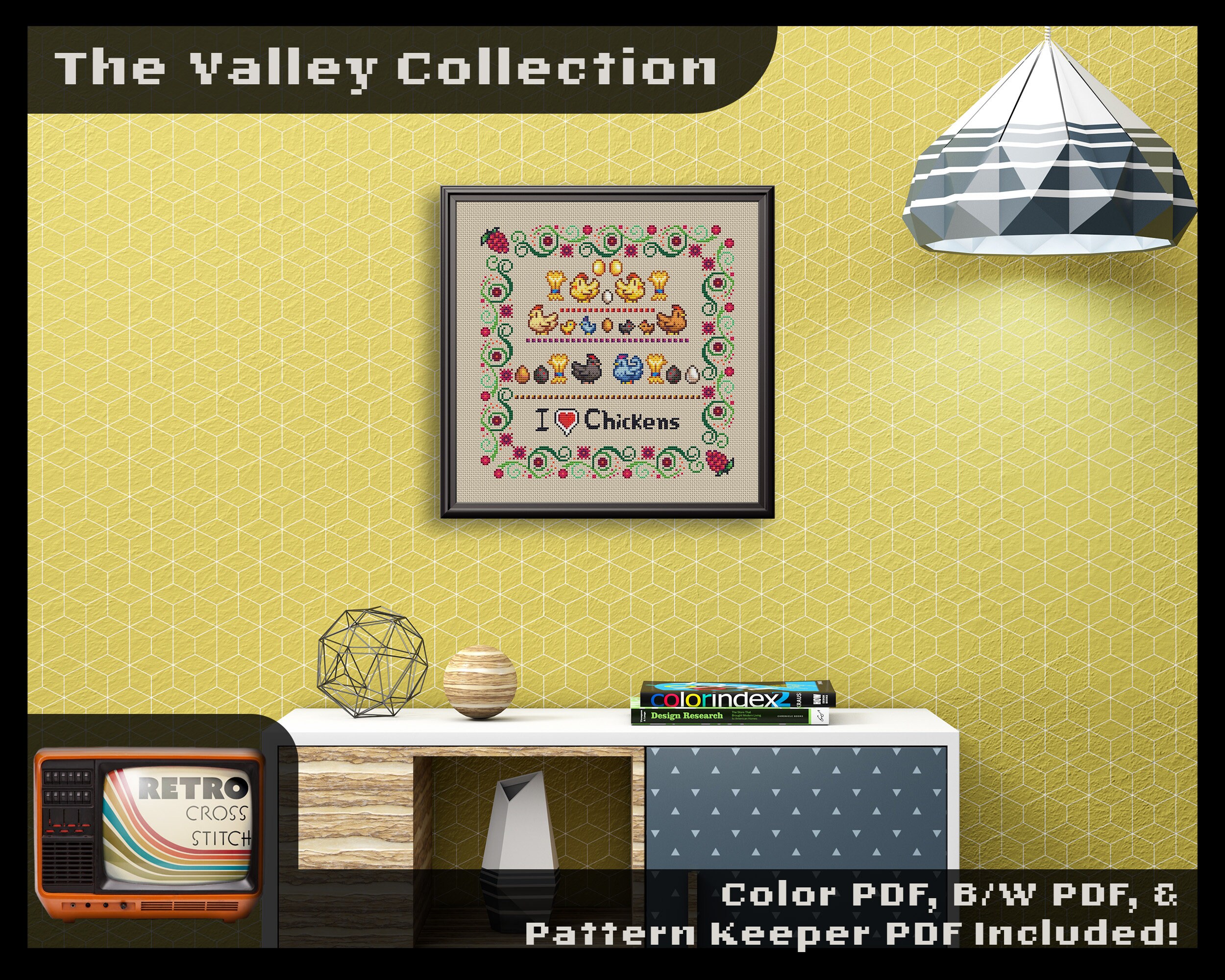 Stardew Valley Inspired - I Love Chickens - Cross Stitch Pattern | DIY ...