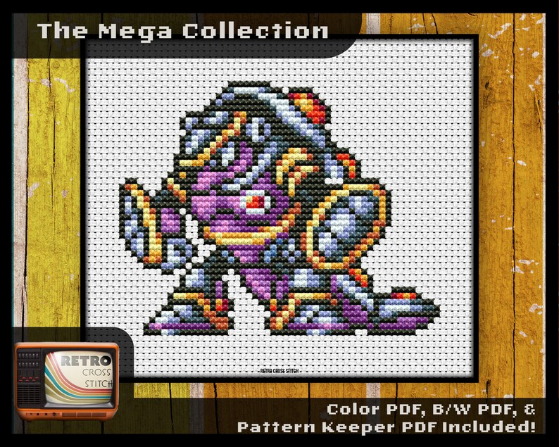 Mega Man X 1 Inspired - Armored Armadillo Cross Stitch Pattern ...