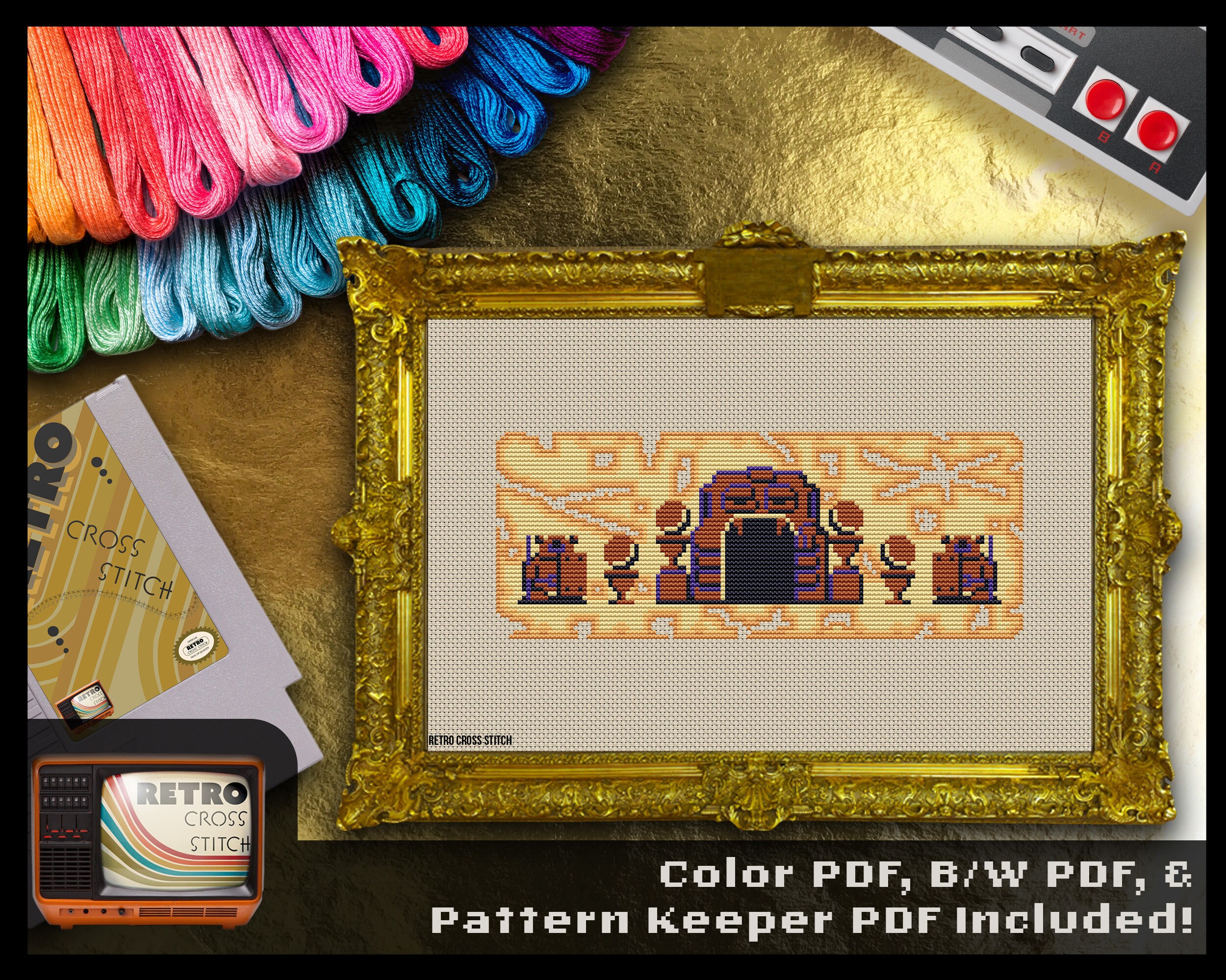 Zelda Inspired Dungeon Entrance Mega Pack Cross Stitch Pattern | Geeky ...