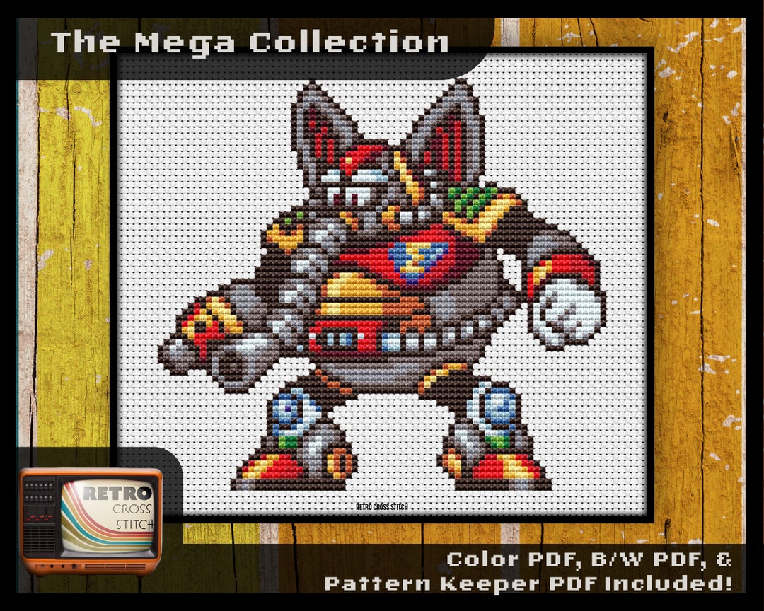 Mega Man X 1 Inspired - Flame Mammoth Cross Stitch Pattern | Crafting ...
