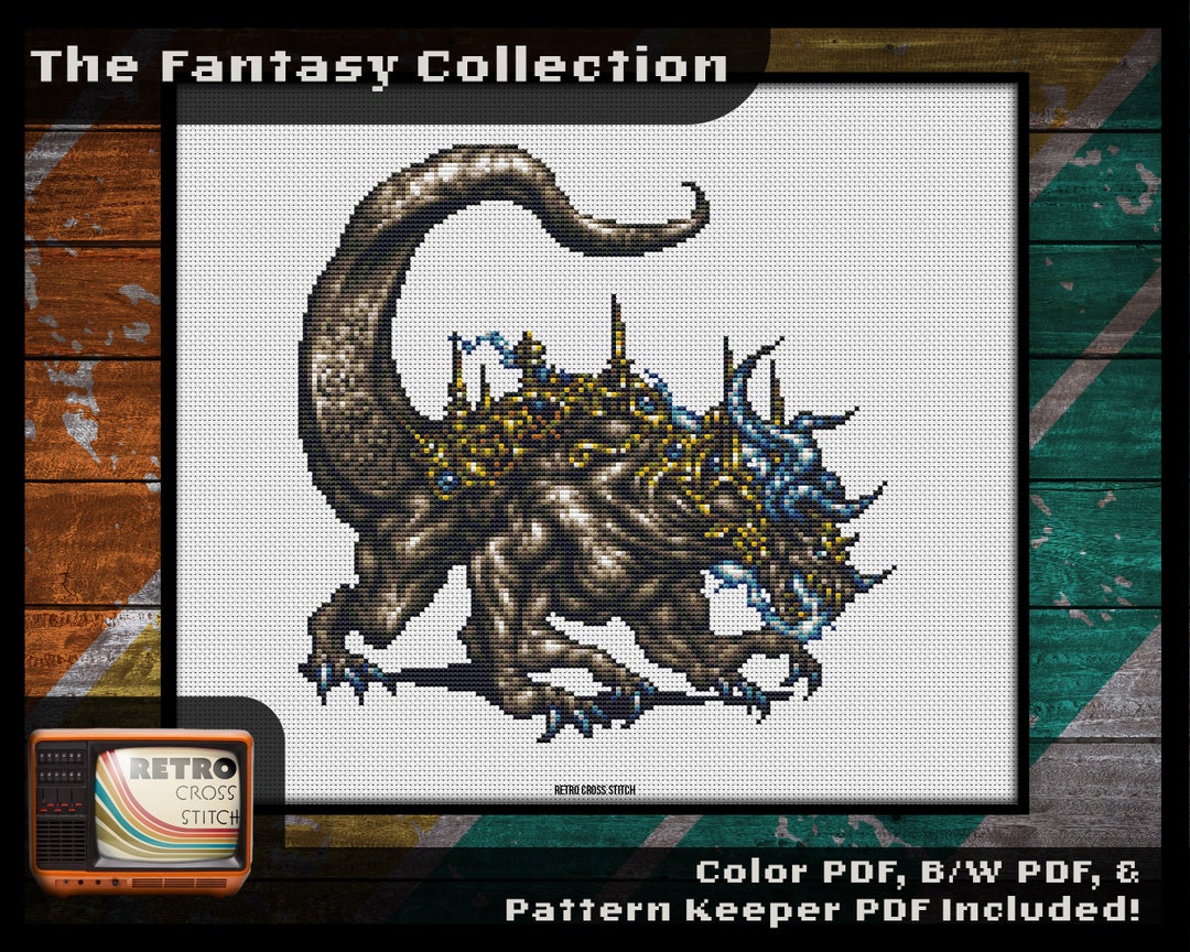 Final Fantasy 6 Inspired Atma Weapon Cross Stitch | DIY Nerdy Home ...