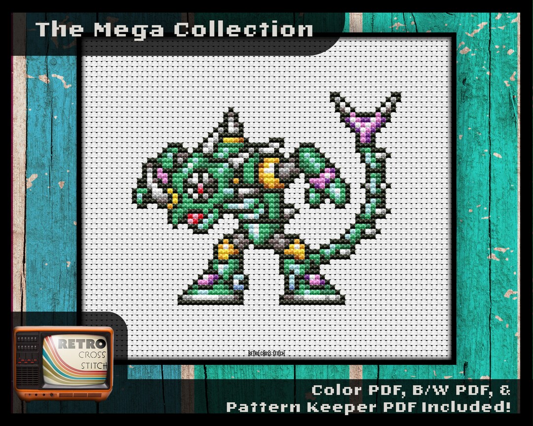 Mega Man X 1 Inspired - Sting Chameleon Cross Stitch Pattern | Crafting ...