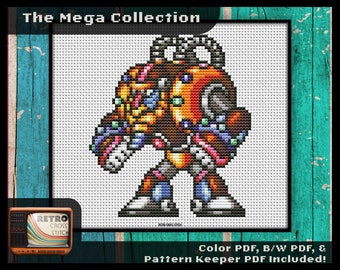 Mega Man X 1 Inspired - Boomer Kuwanger Cross Stitch Pattern | Crafting ...