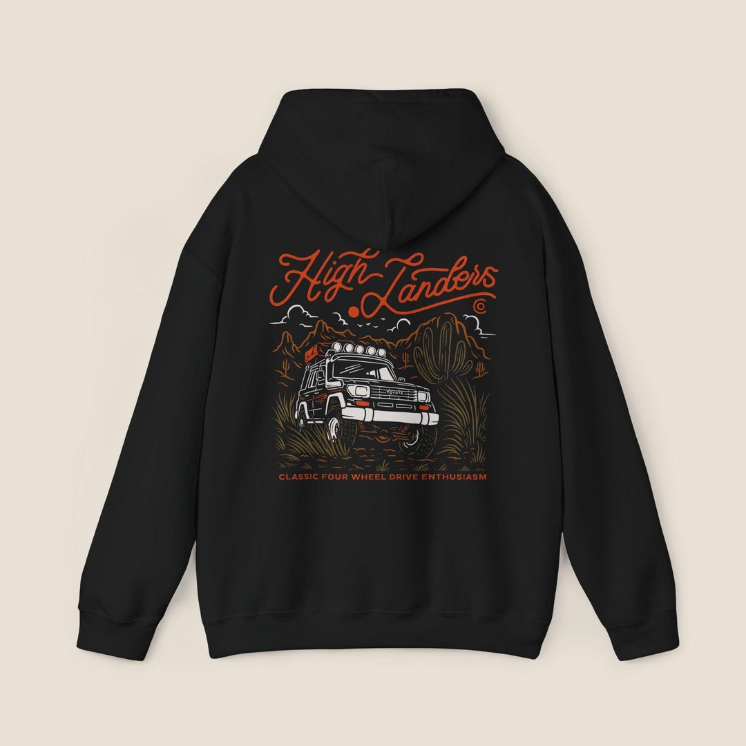 High Landers 4x4 Off-road Hoodie, Classic Off-road SUV Sweatshirt ...