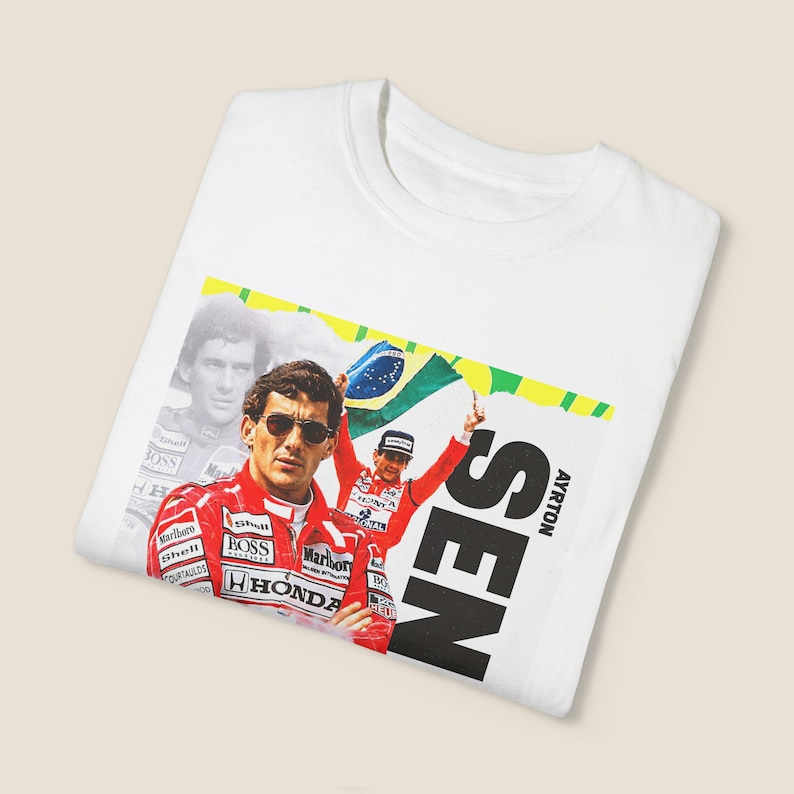 Ayrton Senna Tshirt, Retro F1 Tee, Racing Fan Gift, Formula 1 Shirt ...