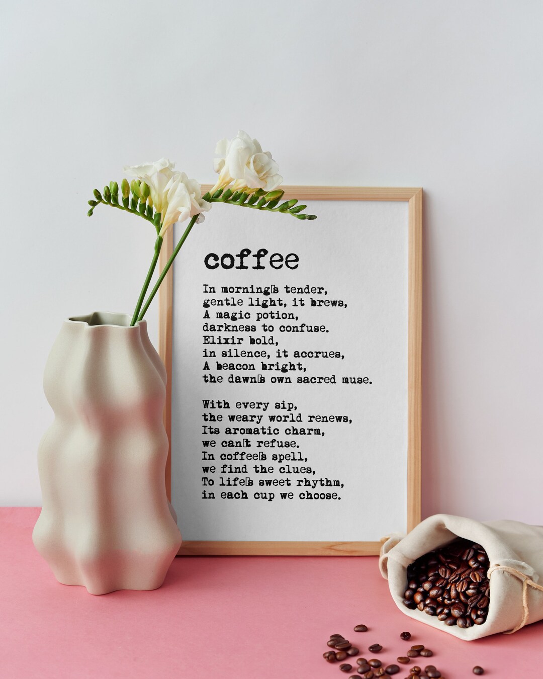 Coffee Poem - Printable Wall Art, Kitchen Decor, 8x10 Digital Download ...