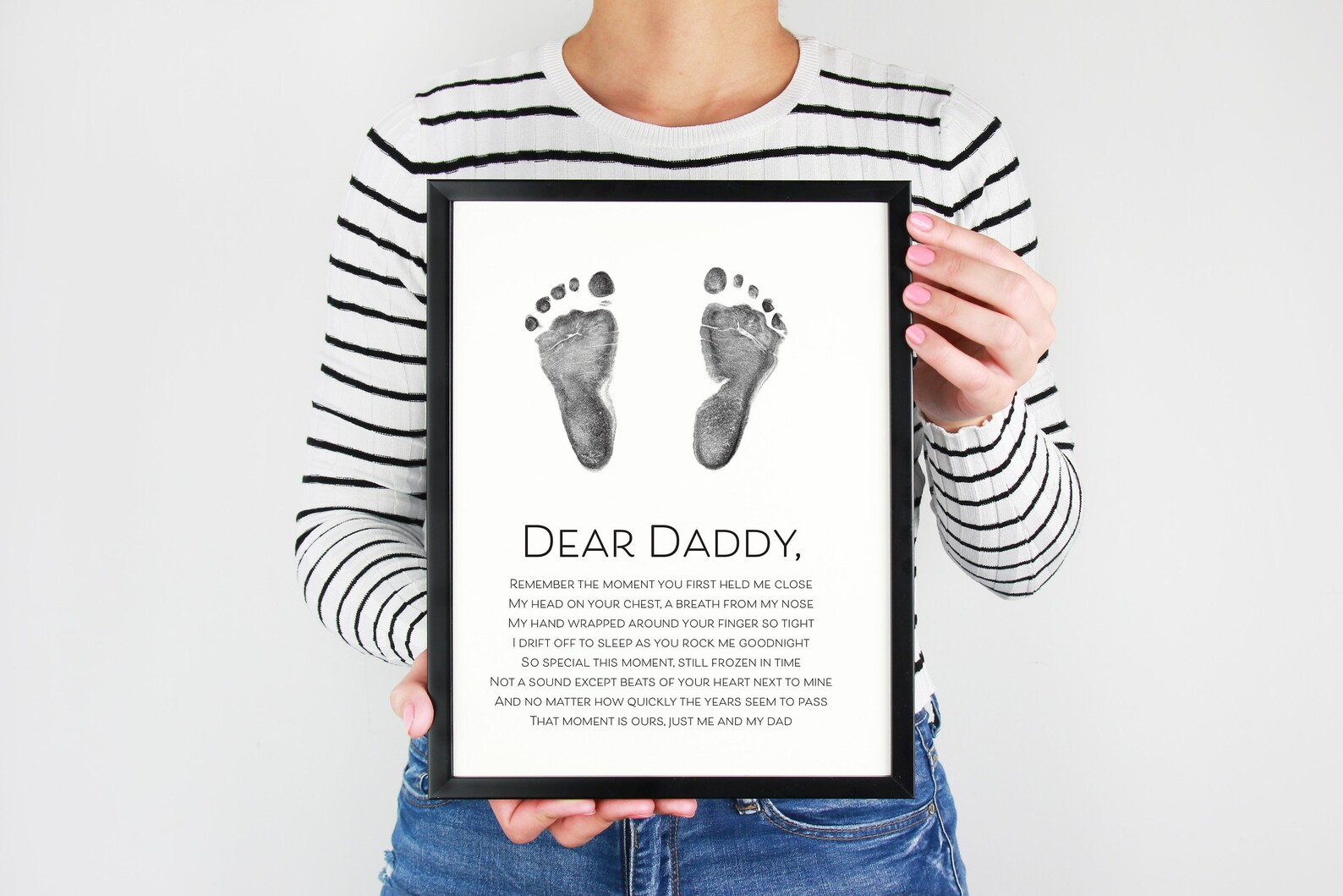 Printable Baby Footprint Poem for Dad | Gift for Dad, Father's Day ...
