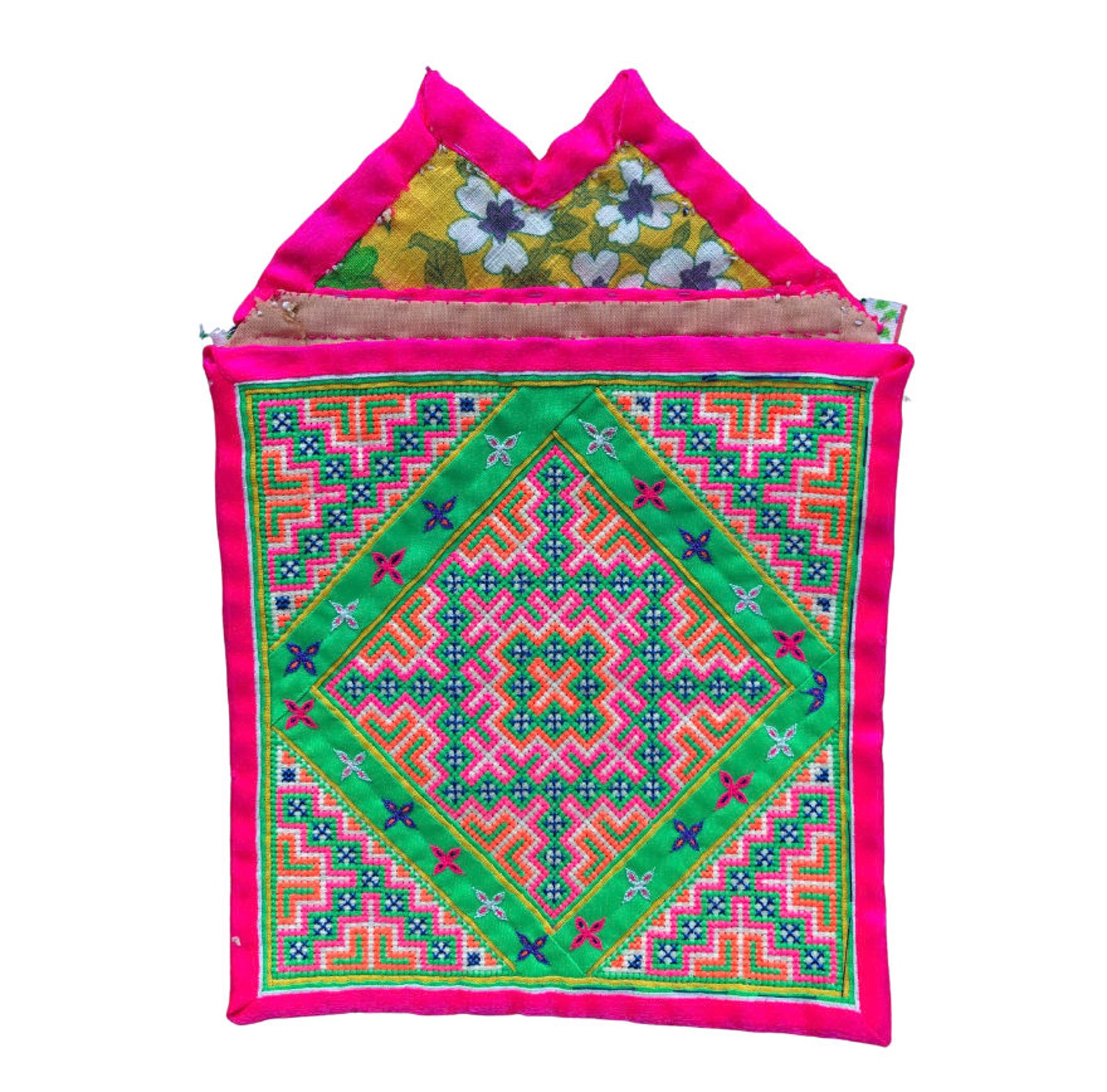 Money Bag; Hlab Nyiaj; Hmong Paj Ntaub; Vintage; Collectible - Set of 2 ...