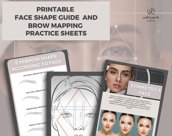 Eyebrow Mapping Practice Sheets - Etsy