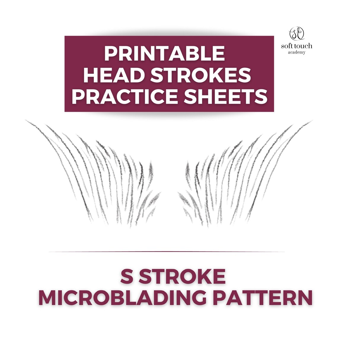 Microblading Stroke Pattern Template, Microblading Head Stroke Patterns ...
