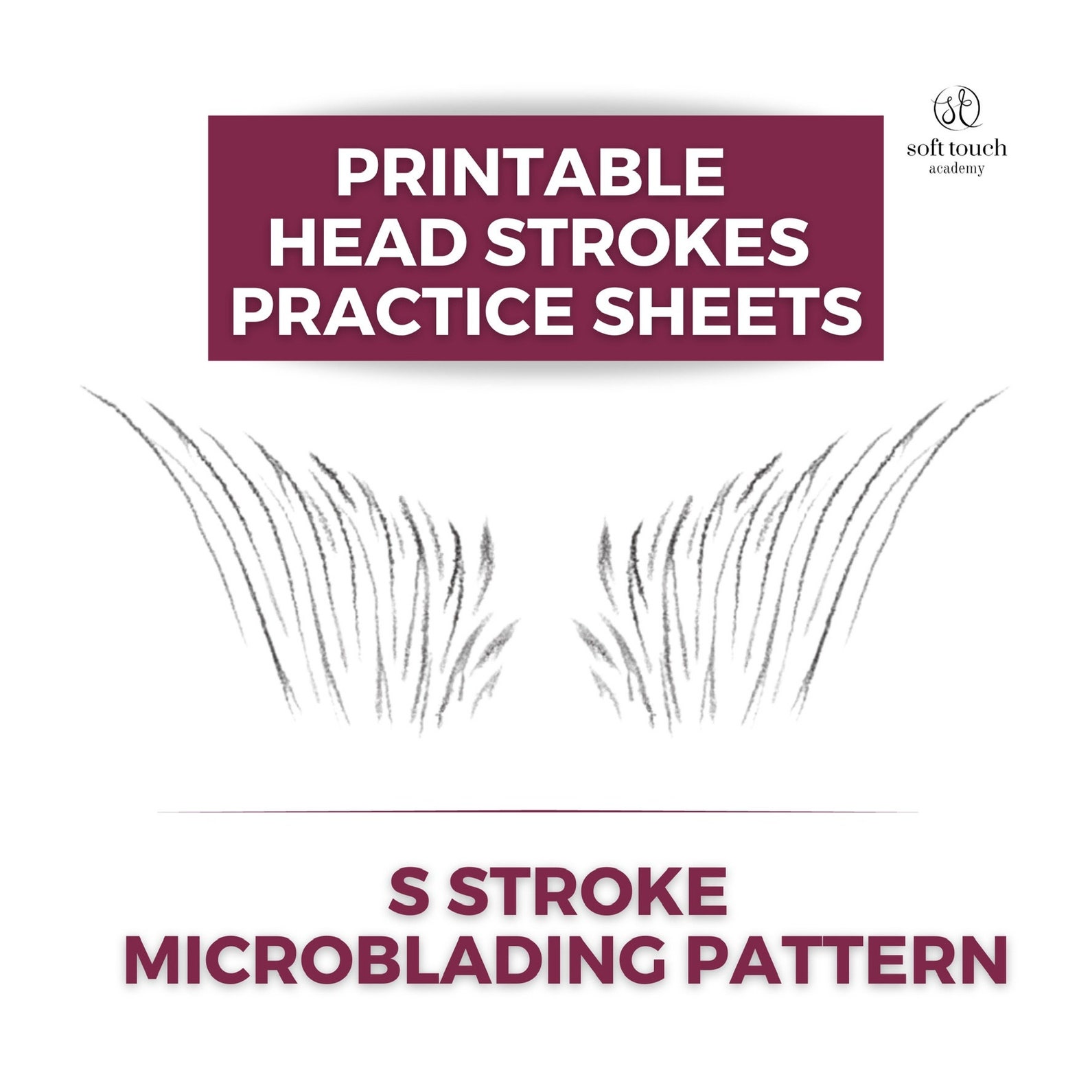Microblading Stroke Pattern Template, Microblading Head Stroke Patterns Step-by-step, Phibrows ...
